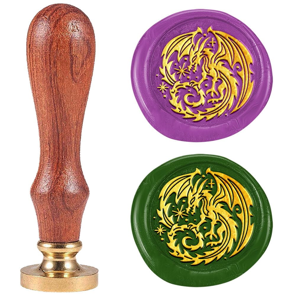 Dragon Totem Wax Seal Stamp Embossed Stamp Sealing Removable 1 Vintage ...