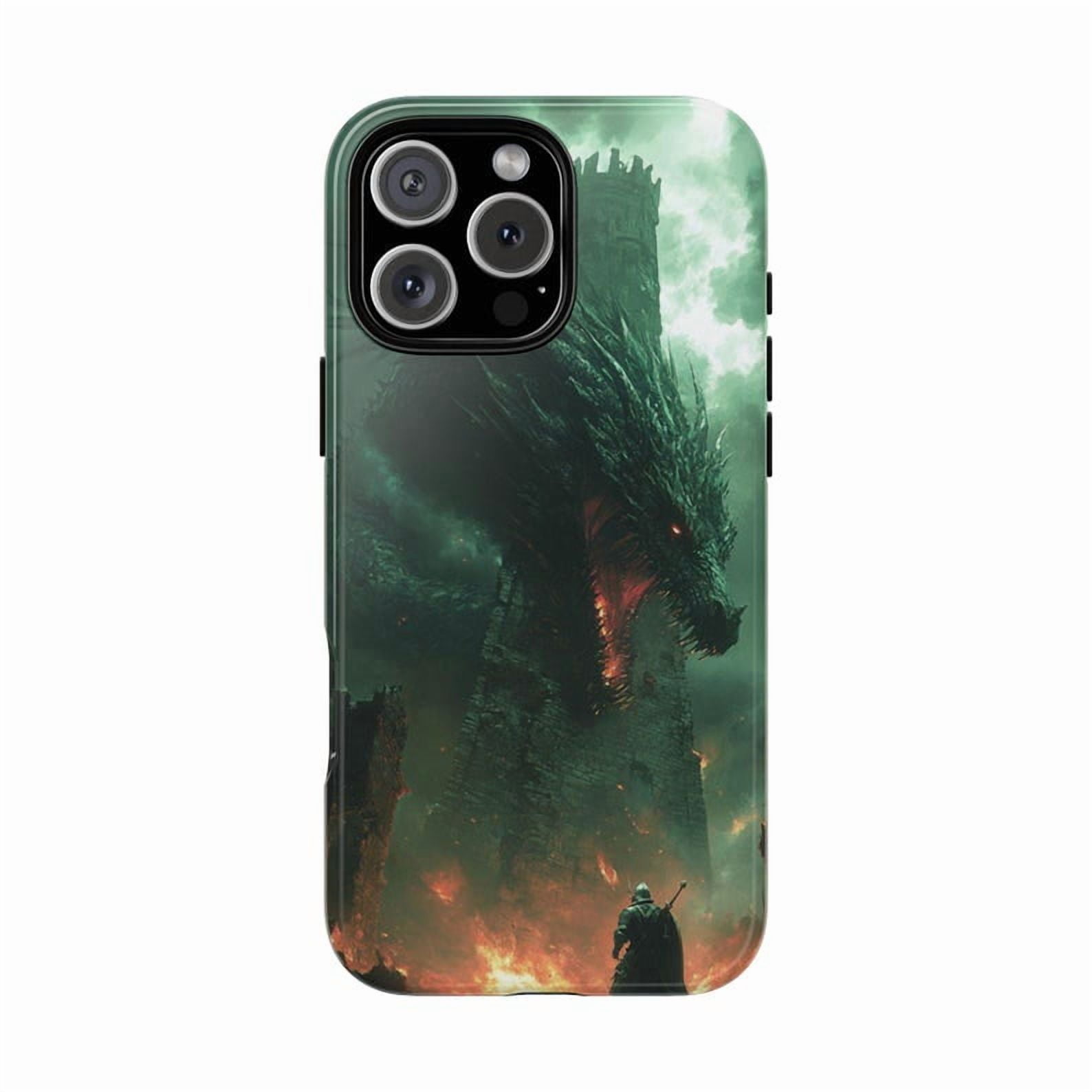Dragon Tower Knight Warrior Epic Fantasy Battle Phone Case 17 16 15 14 ...
