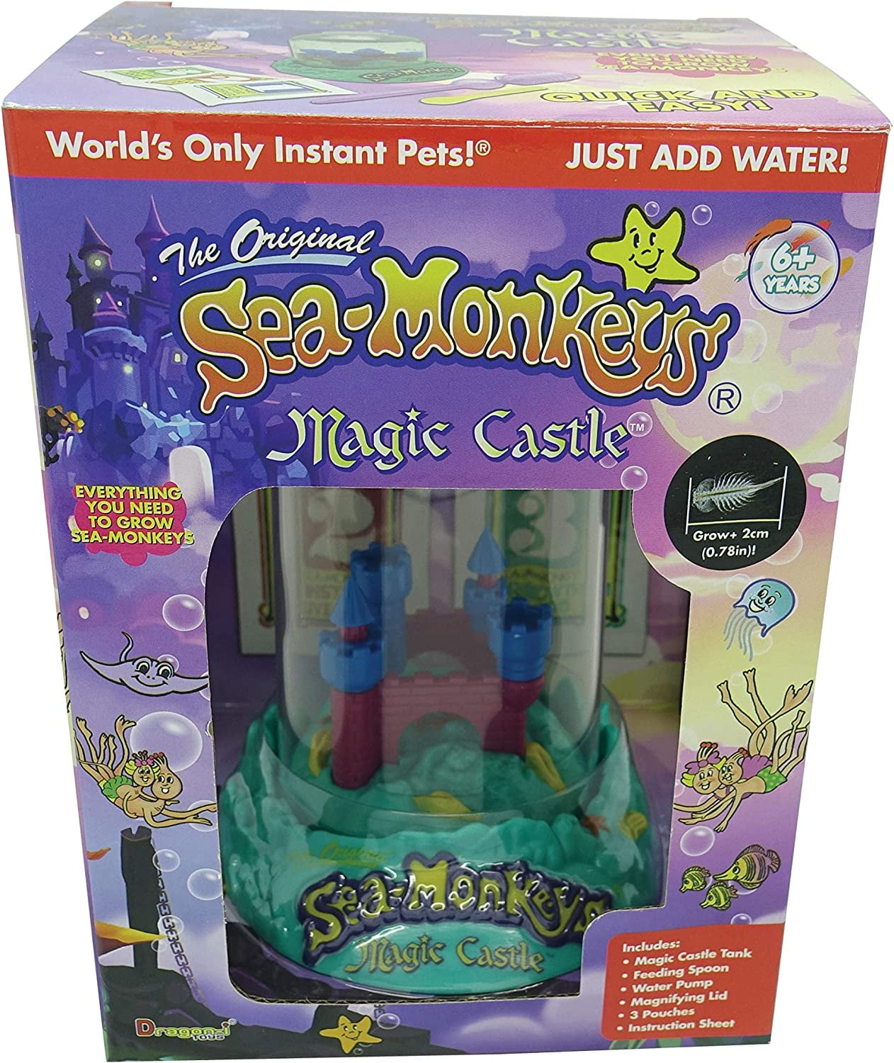 Original Sea Monkeys Magic Castle - Tank Kit with Life Cycle Toys, Lab ...