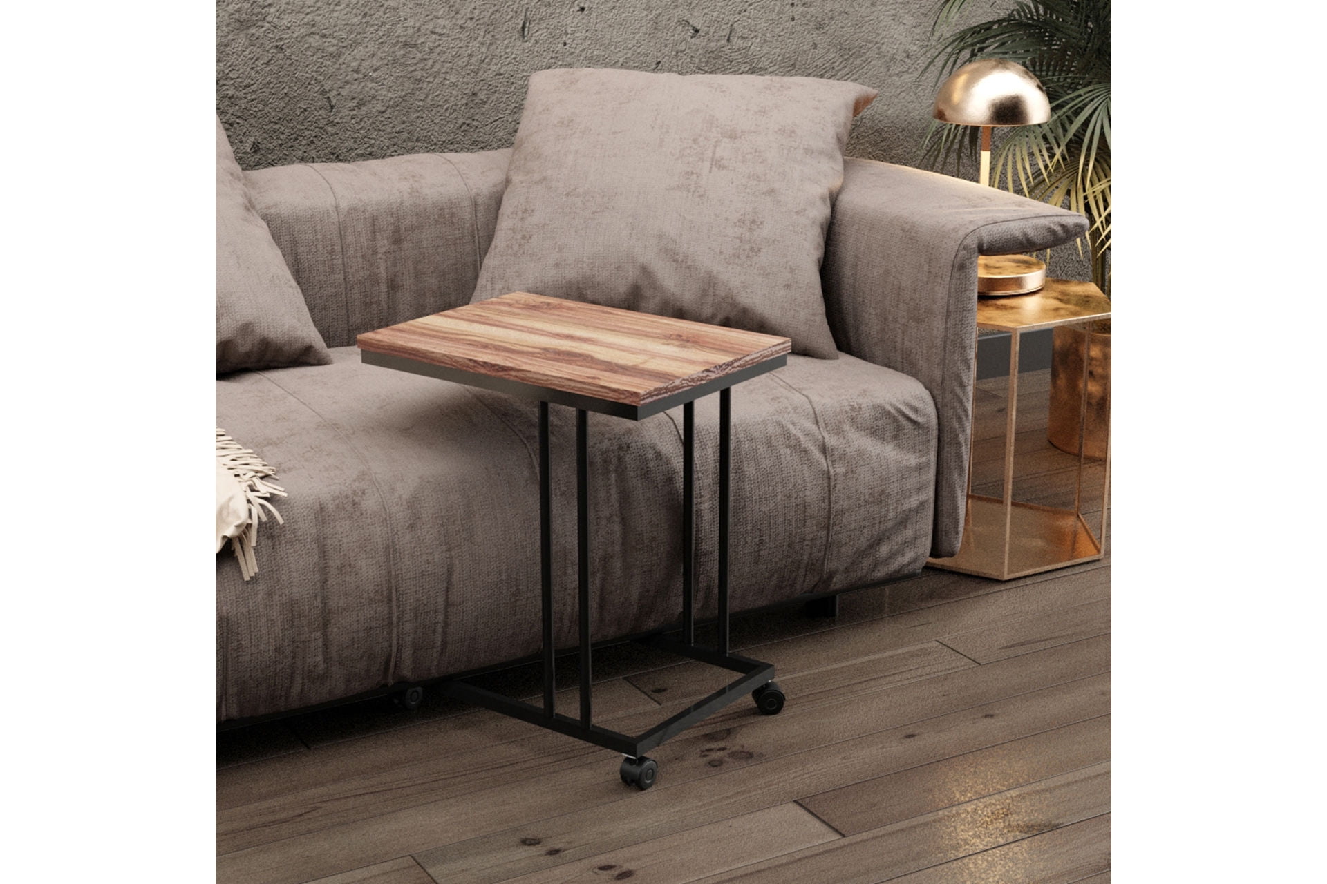 Dragon - Tragon - Black, Oak Side Table - Walmart.com