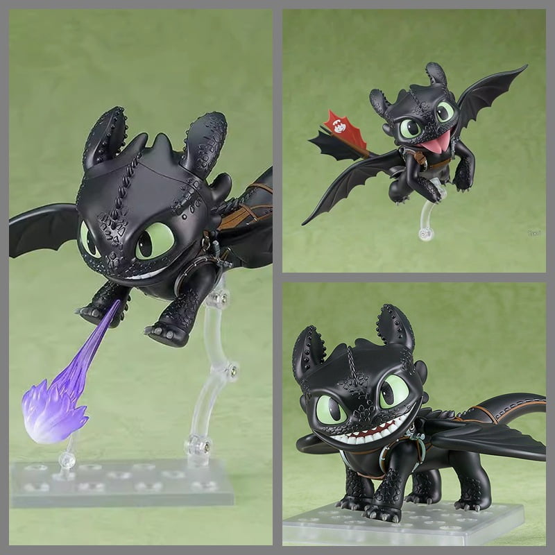 Dragon Trainer Q Version Clay Figure #2238 Toothless Movable Joint ...