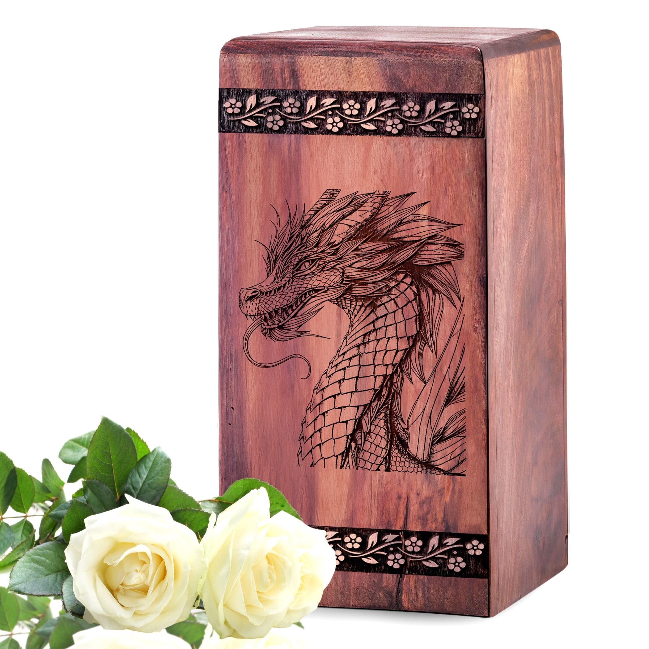 Dragon Urn - Dragon Wooden Urns For Ashes Adult - Cremation Urns For ...