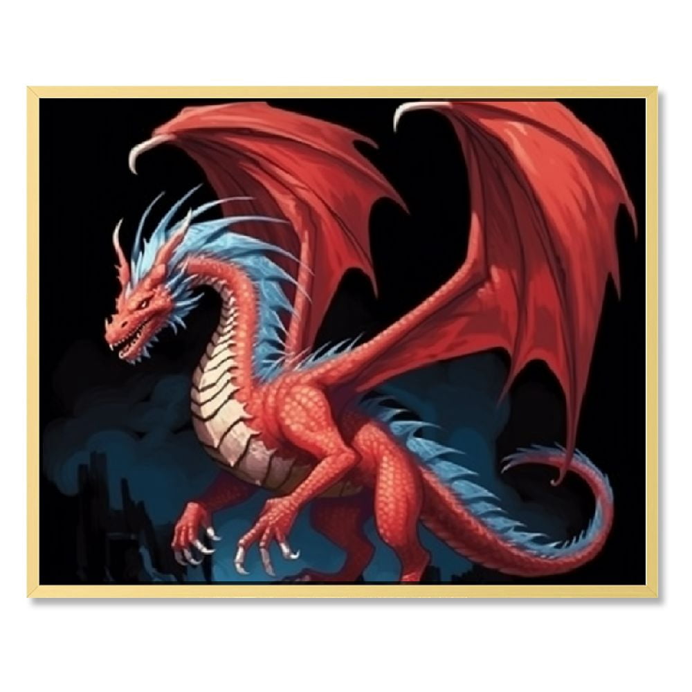 Dragon Wall Art Canvas Posters Print Painting Living Room Bedroom Decor ...