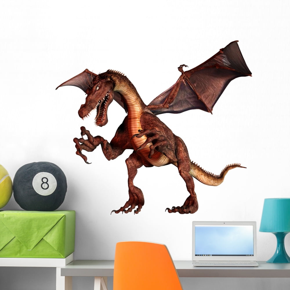 Dragon Wall Decal by Wallmonkeys Peel and Stick Graphic (36 in W x 32 ...