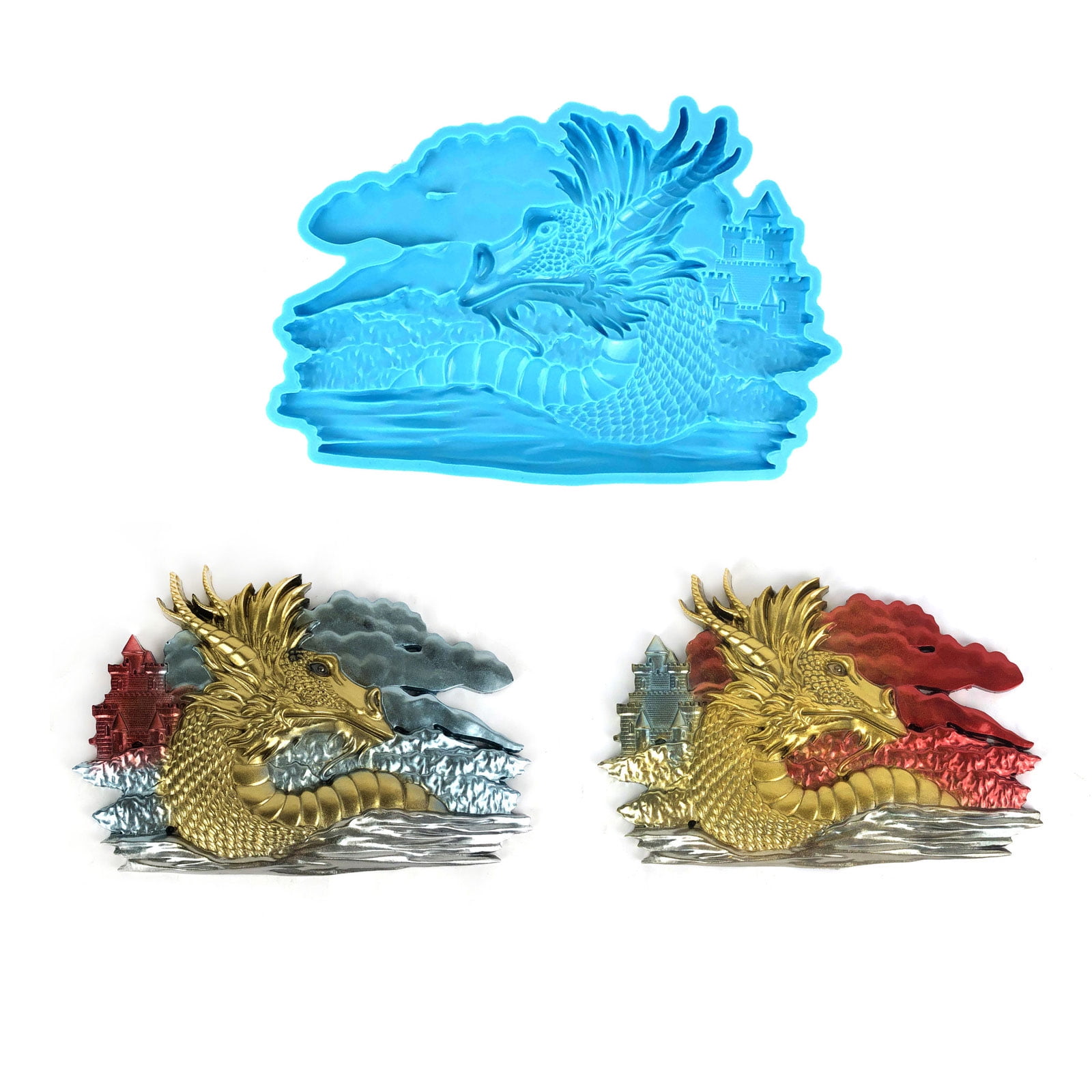 Dragon Wall Mold Scandinavian Decorations Silicone Mold Three ...
