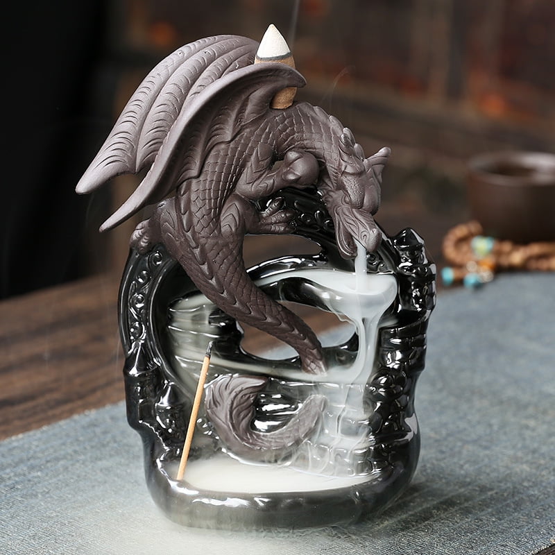 Dragon Waterfall Backflow Incense Burner Pterosaur Home Decor Incense ...