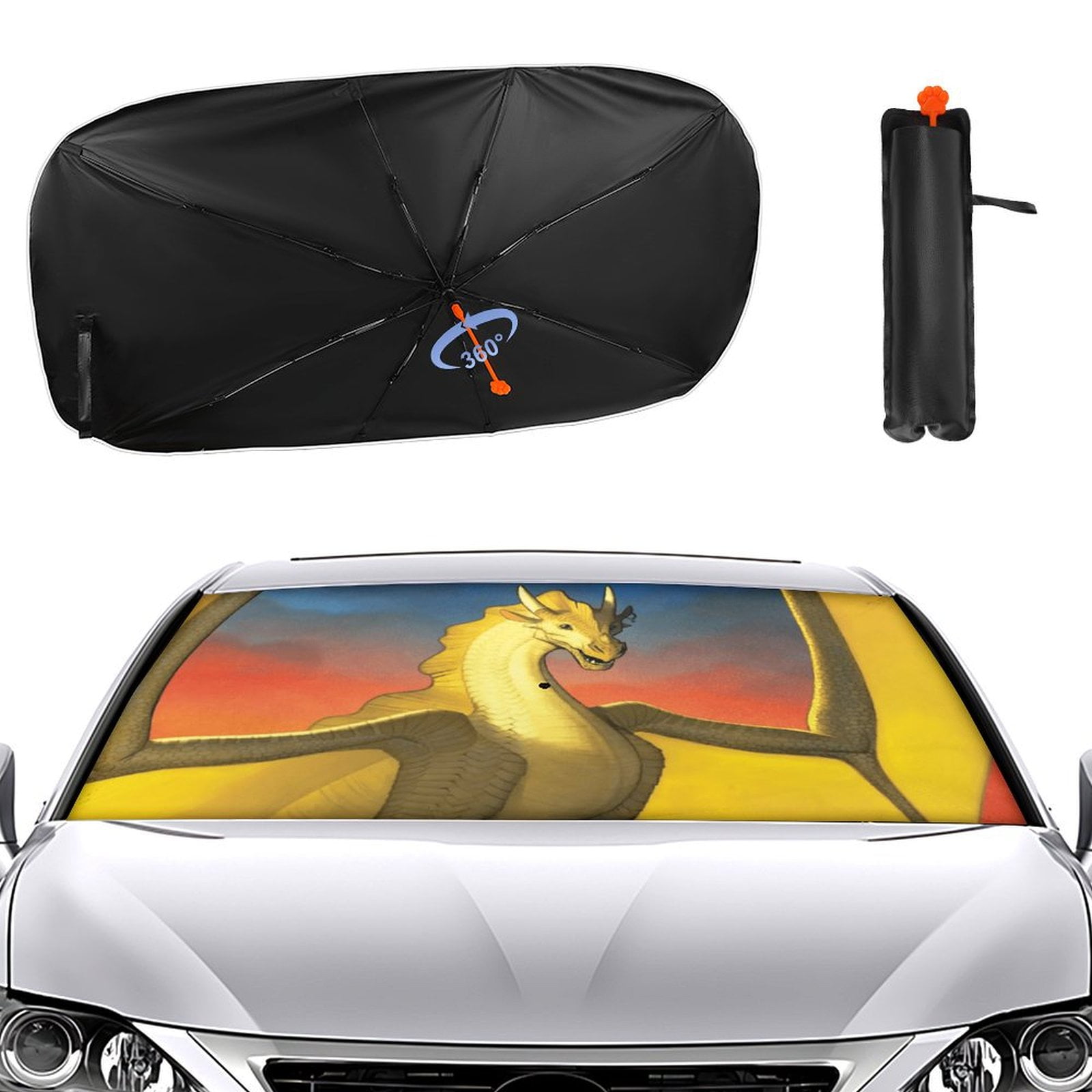 Dragon Wings Of Fire Windshield Sun Shade Umbrella - Foldable Car ...