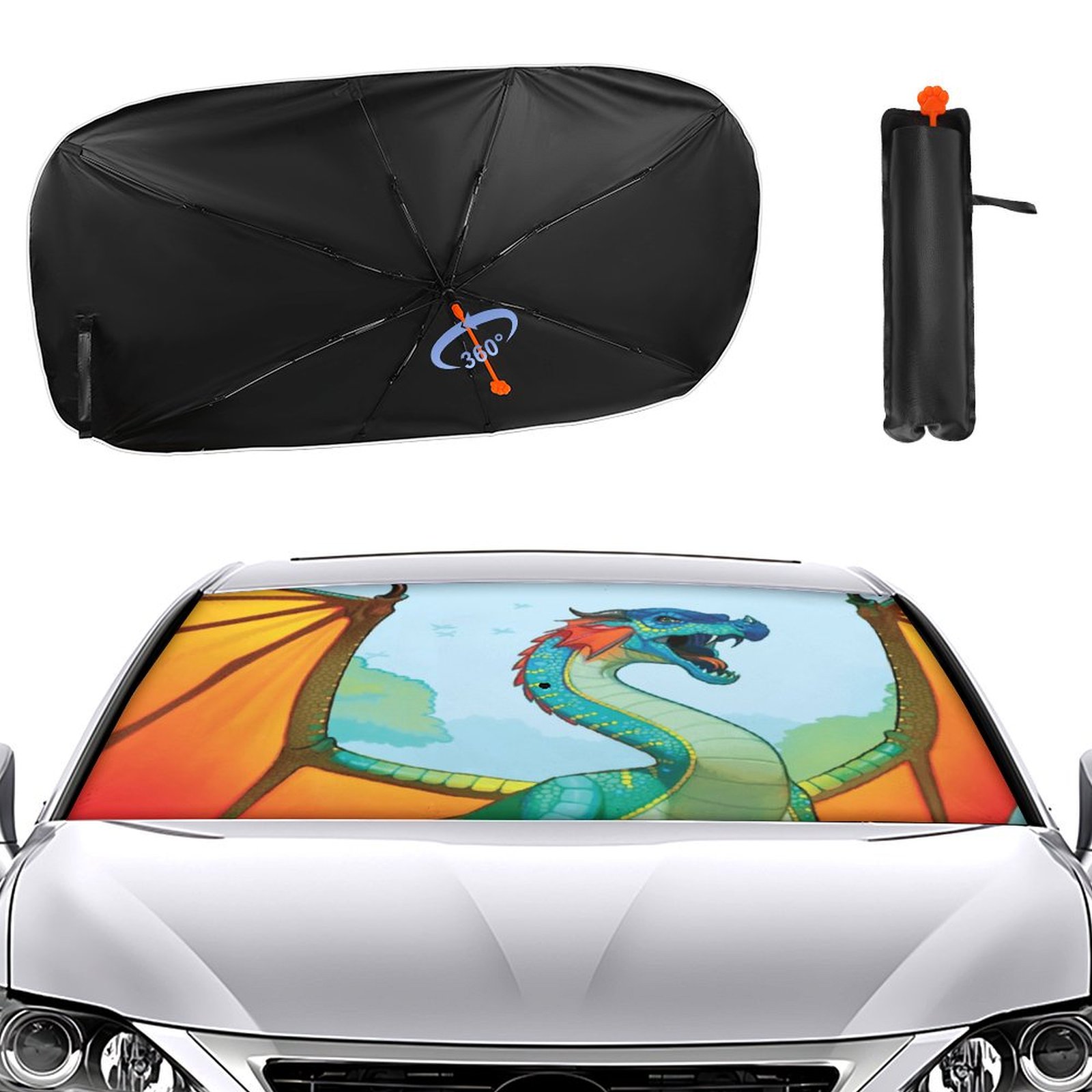 Dragon Wings Of Fire Windshield Sun Shade Umbrella - Foldable Car ...