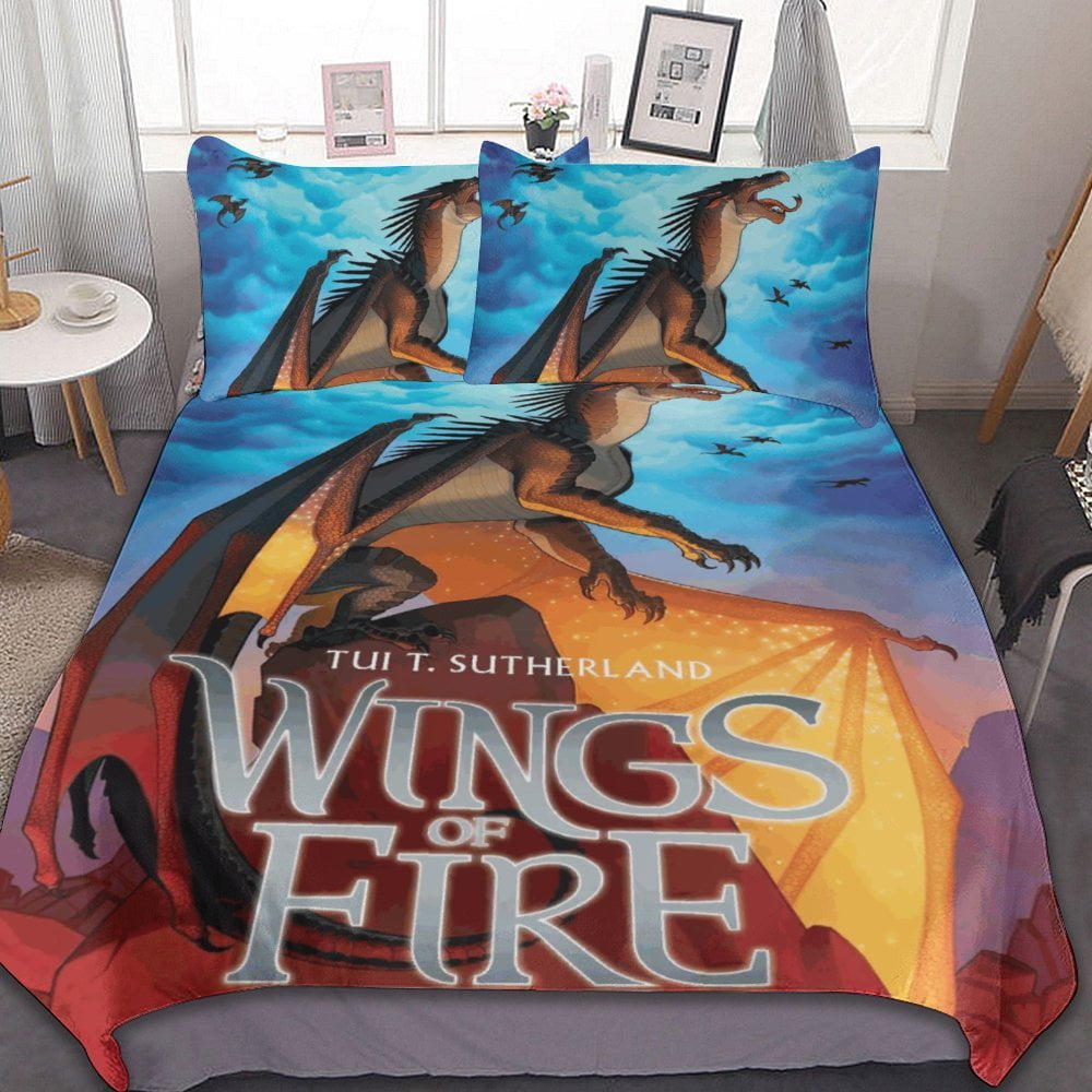 Dragon Wings Of Fire 3-Piece Bedding Set Duvet Cover Set Soft Warm And ...