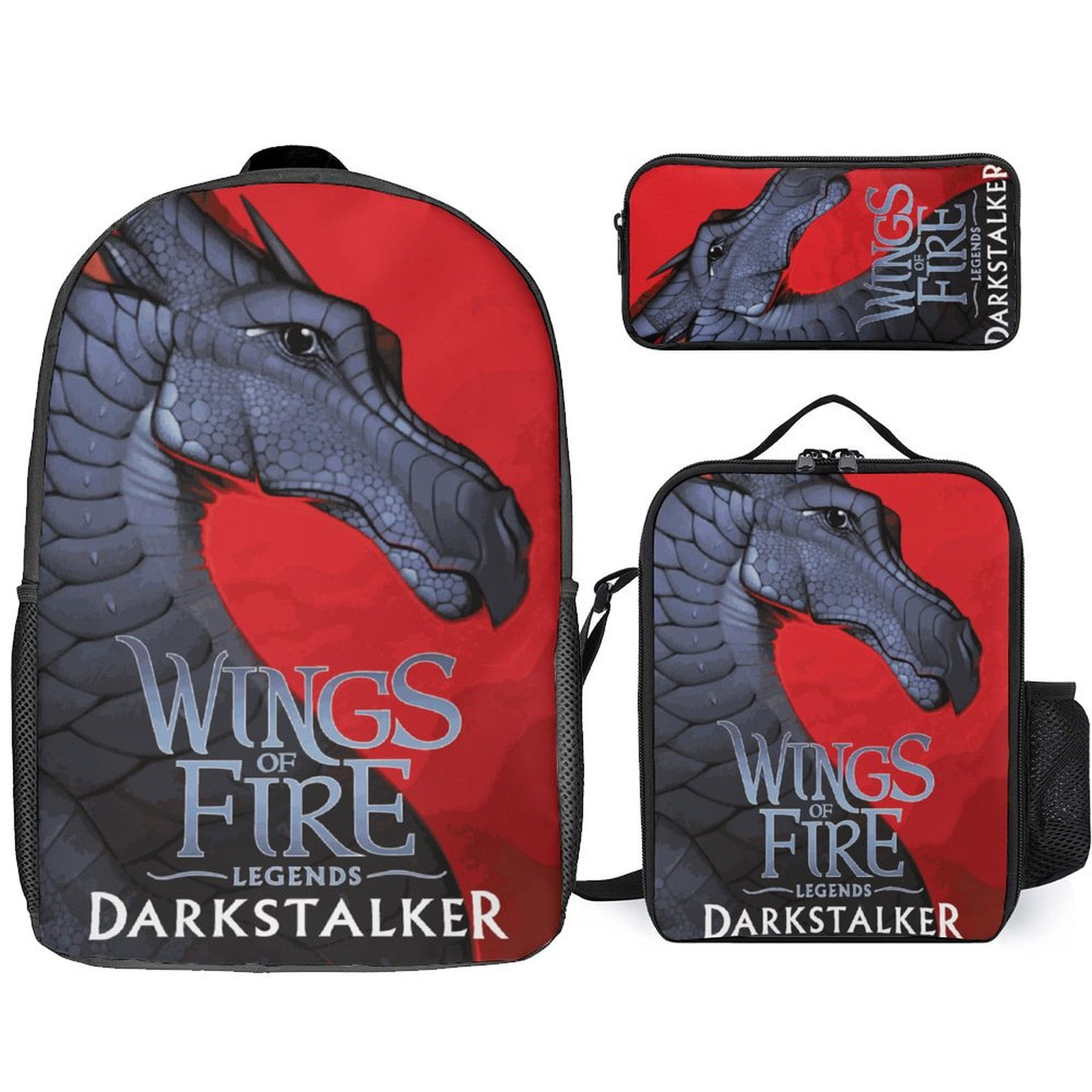 Dragon Wings Of Fire Backpacks 3 Piece Set Kids Bookbag School Bag with ...