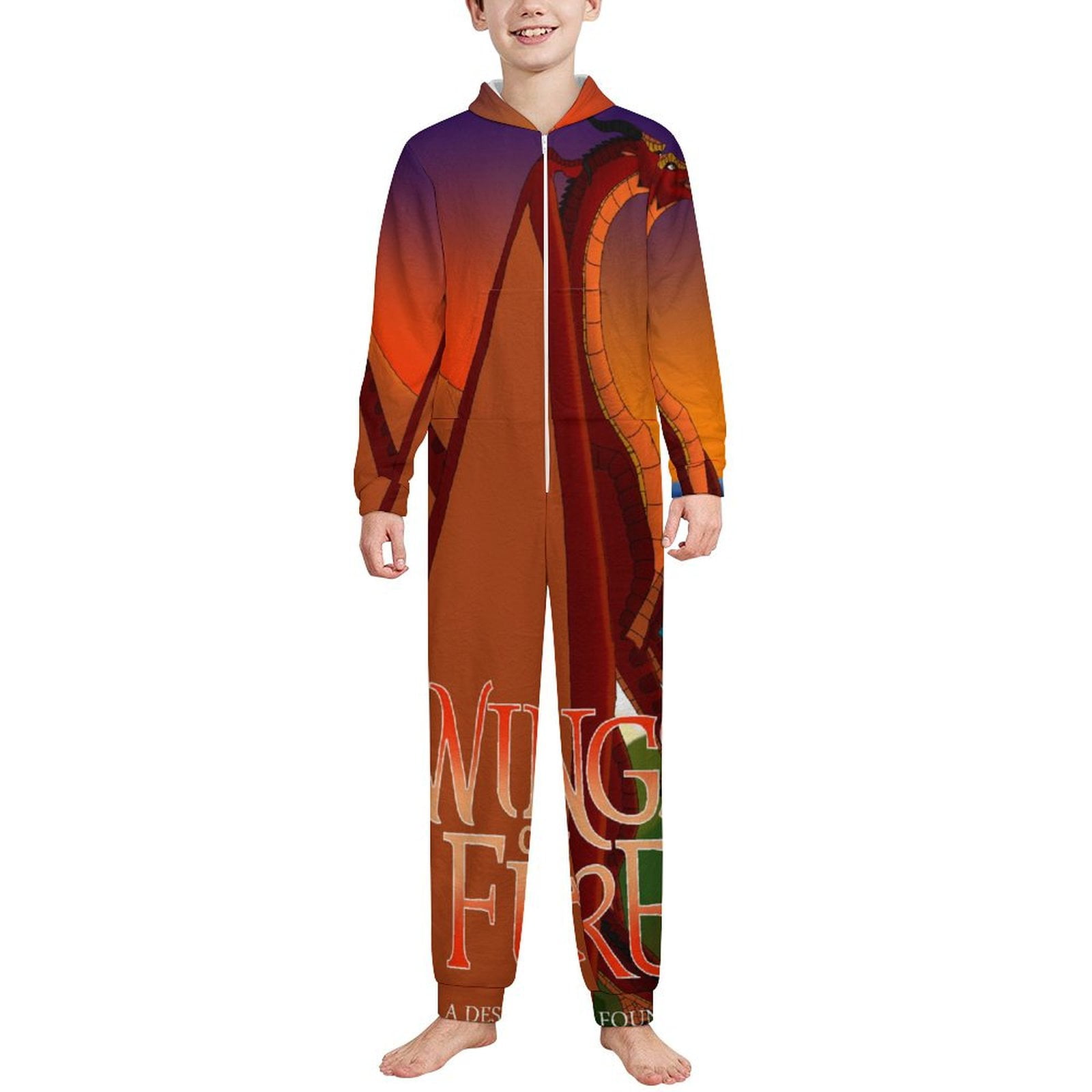Dragon Wings Of Fire Hooded Union Suit Pajama Onesie Blanket Sleeper ...