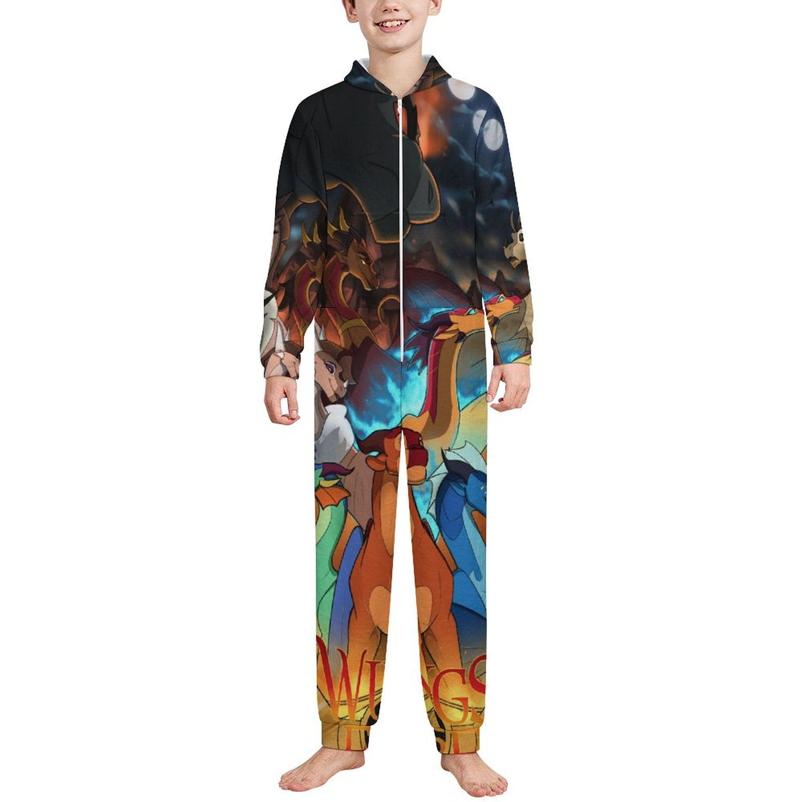 Dragon Wings Of Fire Hooded Union Suit Pajama Onesie Blanket Sleeper ...