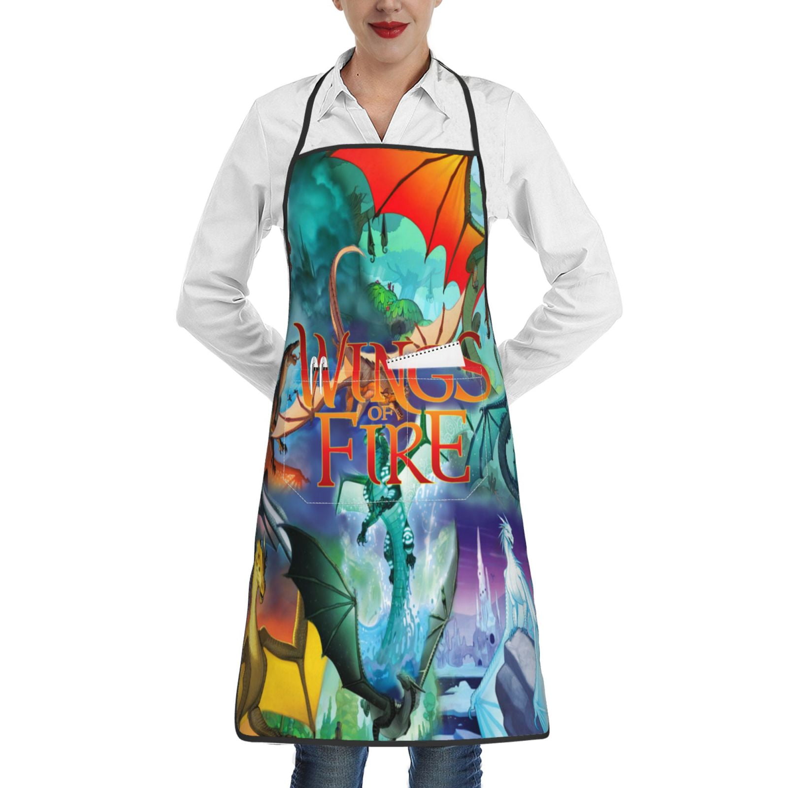 Dragon Wings Of Fire Kitchen Cooking Aprons Adjustable Waterproof Apron ...