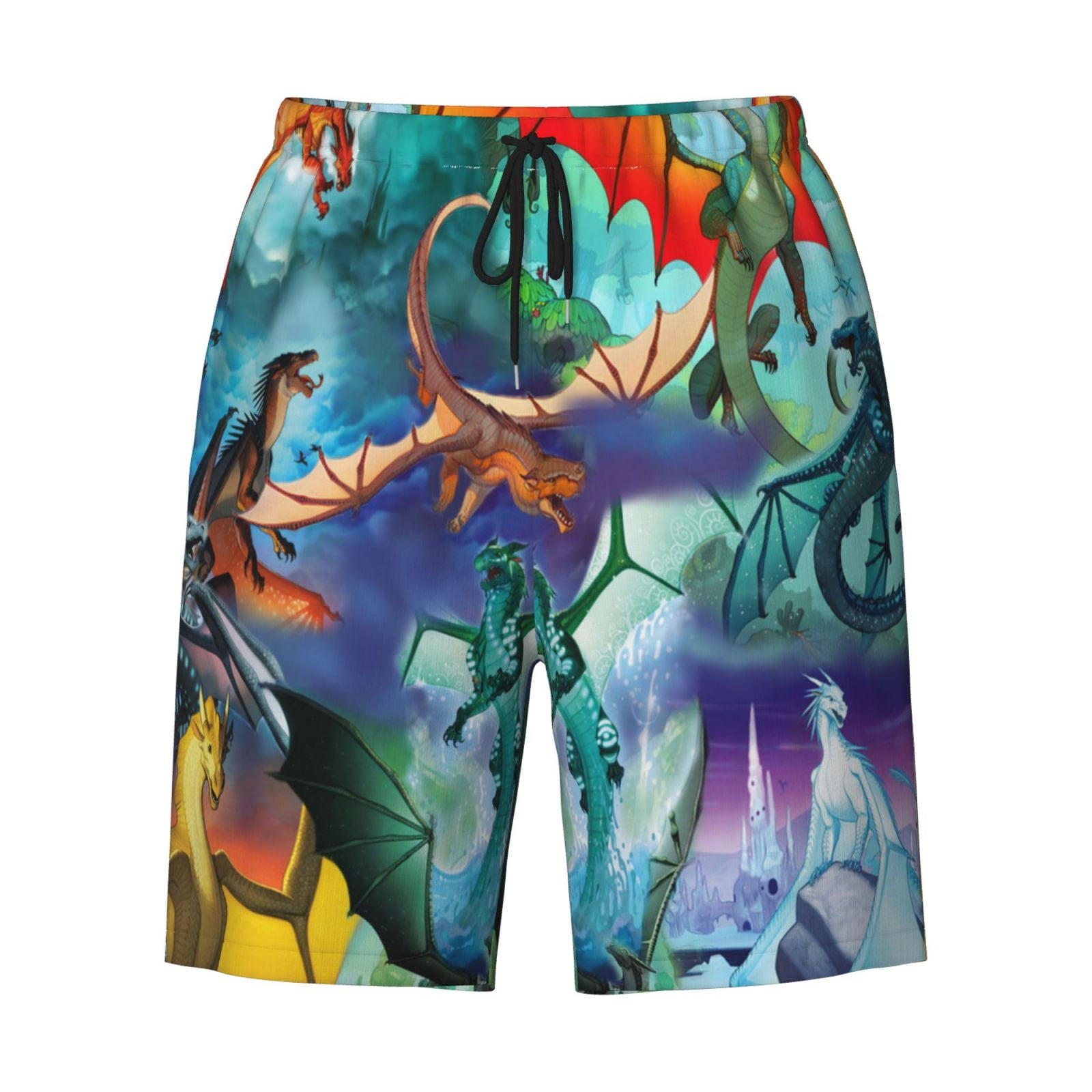 Dragon Wings Of Fire Mens Swim Trunks Quick Dry Board Shorts with Mesh ...
