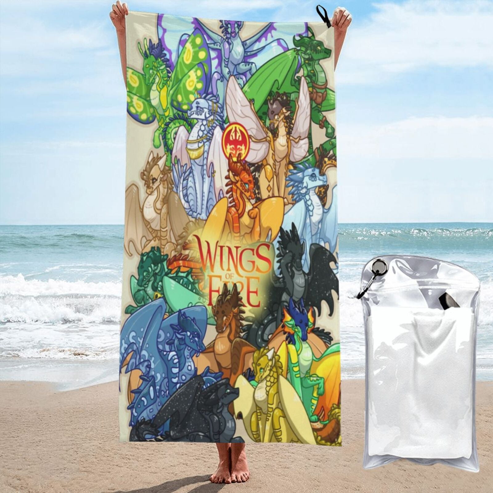 Dragon Wings Of Fire Microfiber Beach Towel Oversized Lightweight Quick ...