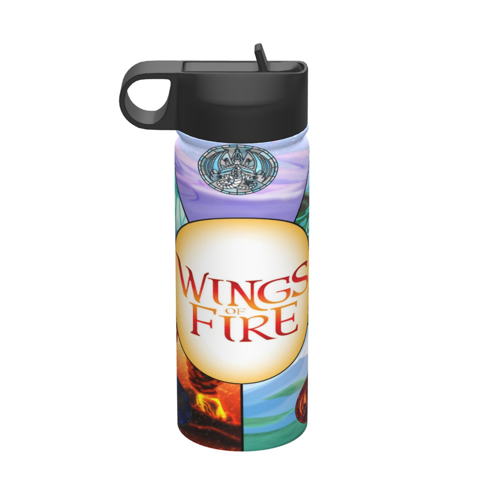 Dragon Wings Of Fire Stainless Steel Water Bottle, 18oz Double Walled ...