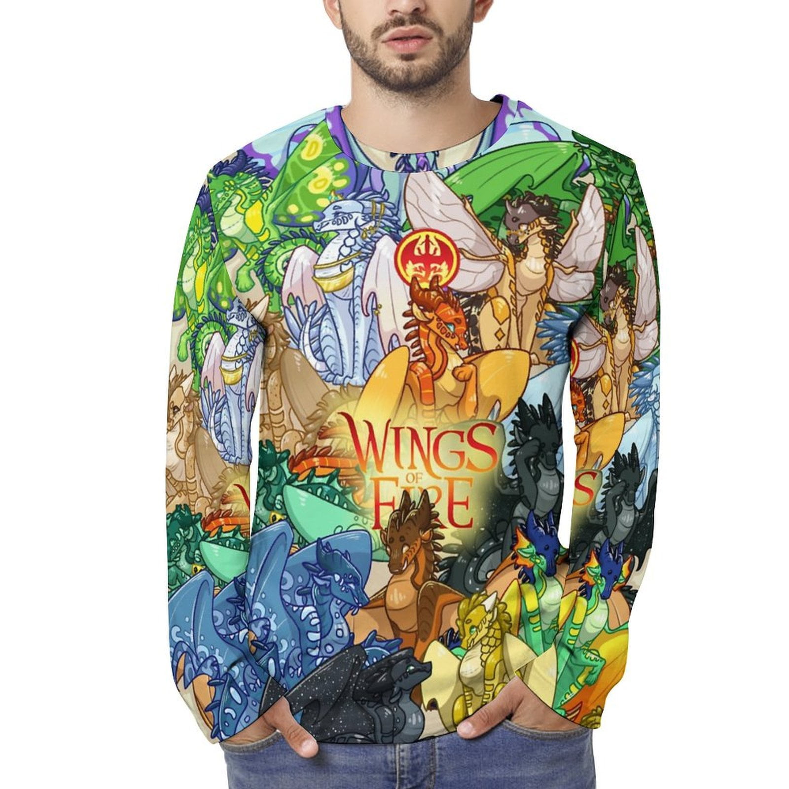 Dragon Wings Of Fire T Shirt 3D Printed Crewneck Graphic Long Sleeve ...