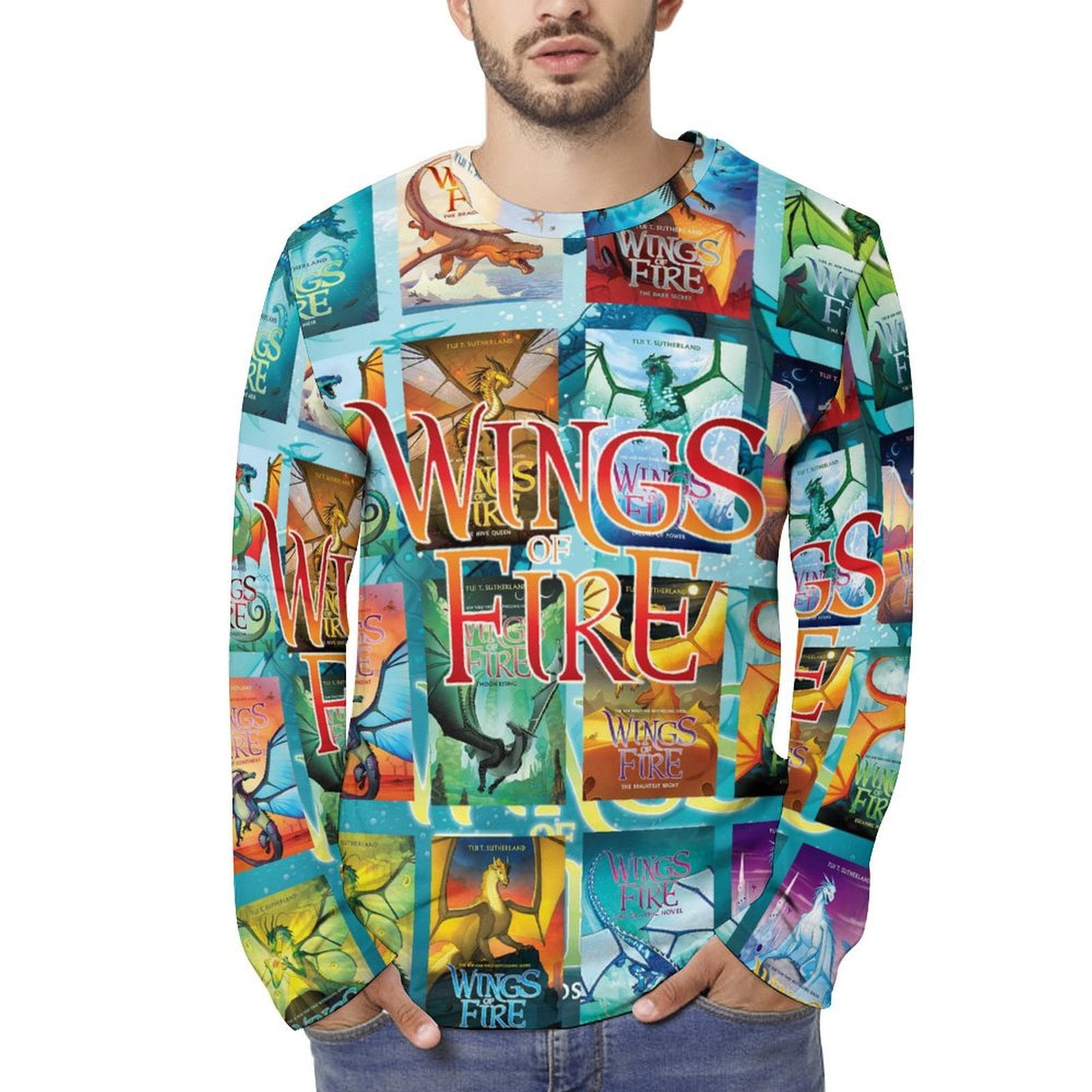 Dragon Wings Of Fire T Shirt 3D Printed Crewneck Graphic Long Sleeve ...