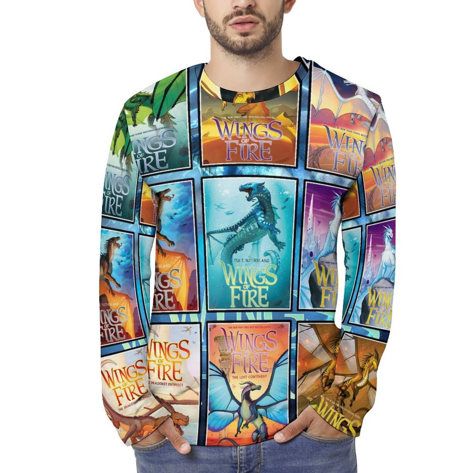 Dragon Wings Of Fire T Shirt 3D Printed Crewneck Graphic Long Sleeve ...