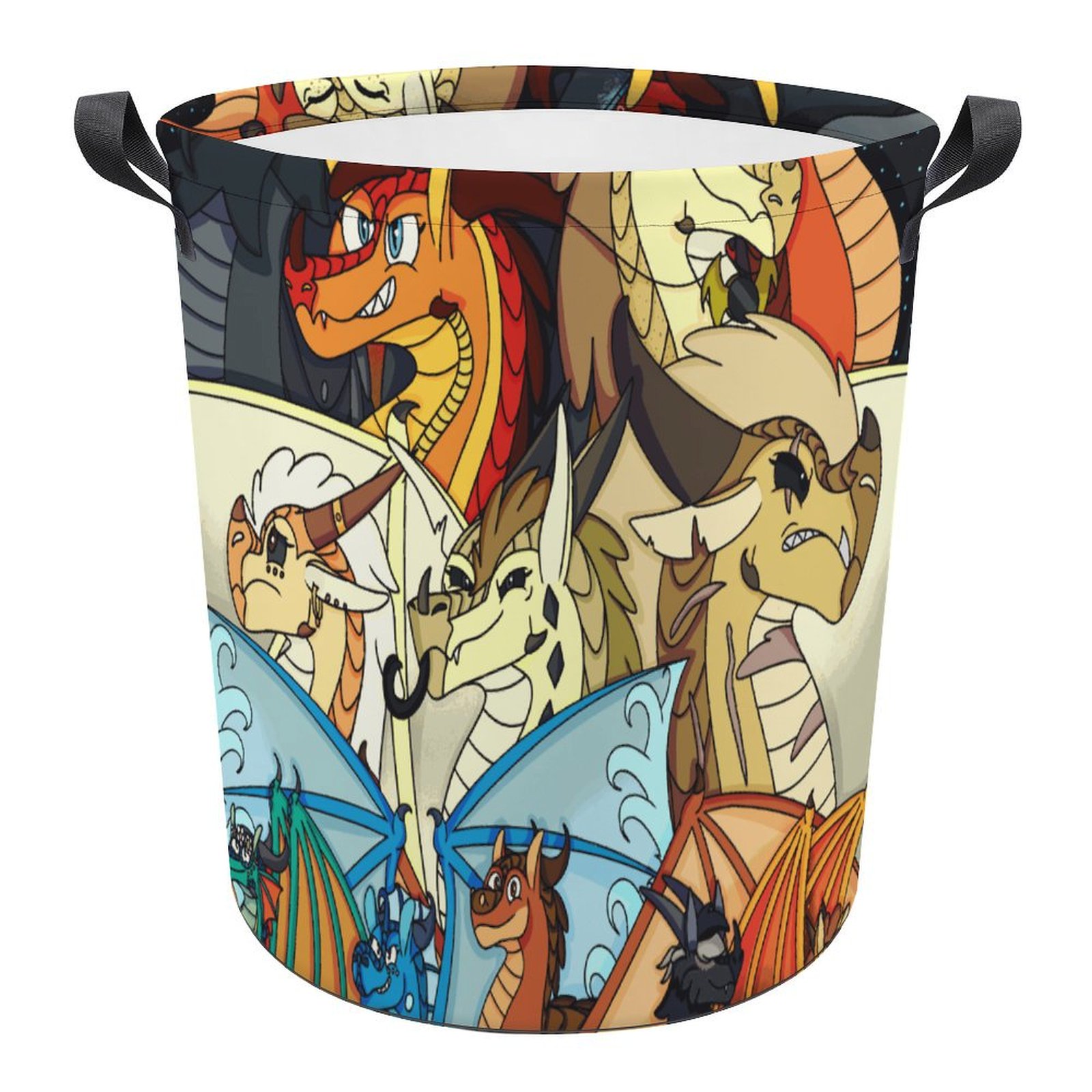 Dragon Wings Of Fire WOF Laundry Hamper Circular Foldable Large Storage ...