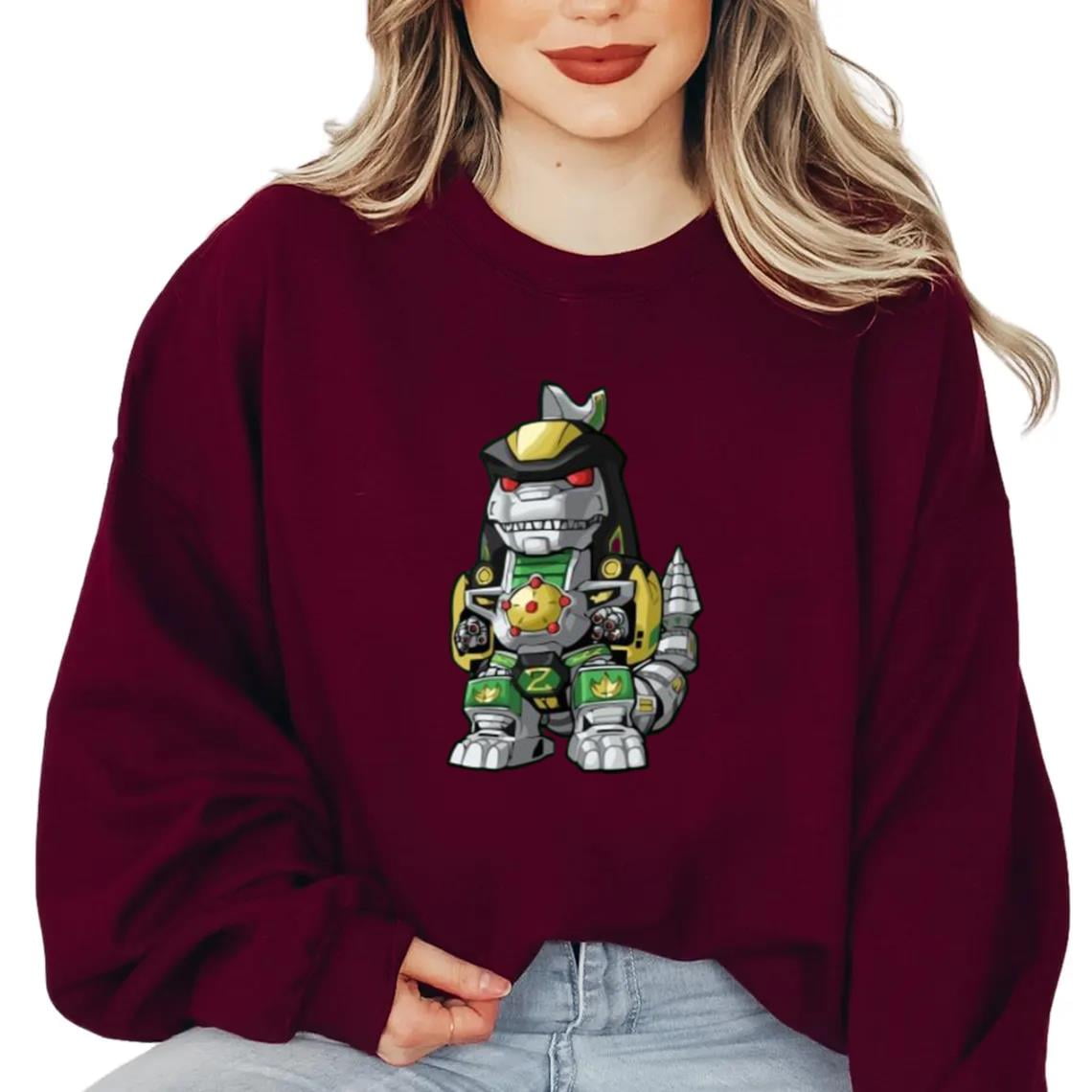 Dragon Zord Power Rangers Mighty Morphin Green Ranger TV Sweatshirt ...