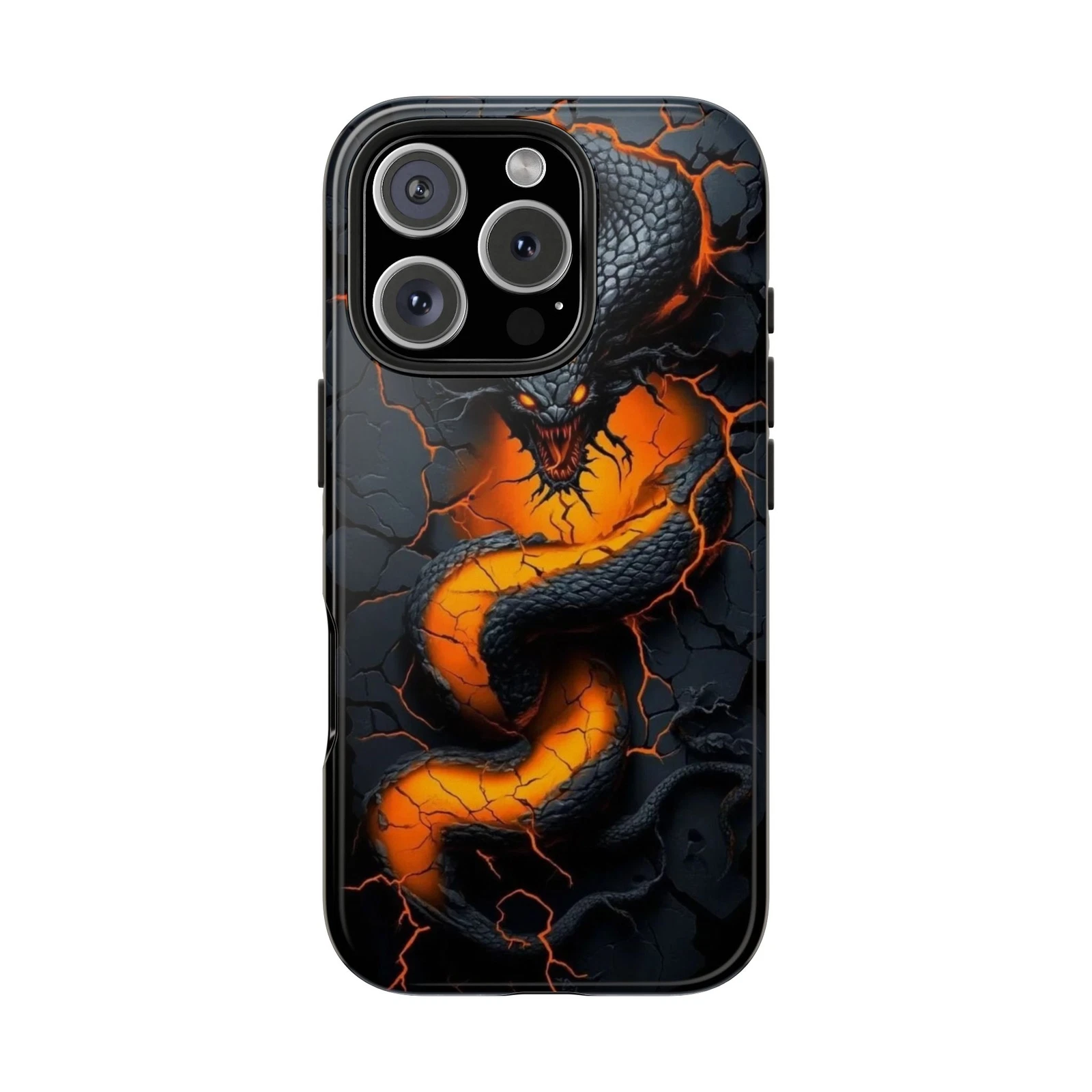 Dragon and Snake Mythical Battle Scene Phone Case for iPhone 11 to 17 ...