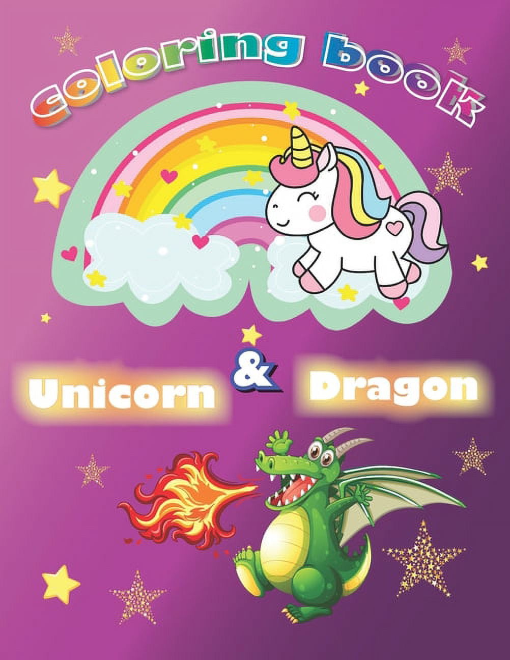 dragons and unicorns coloring pages