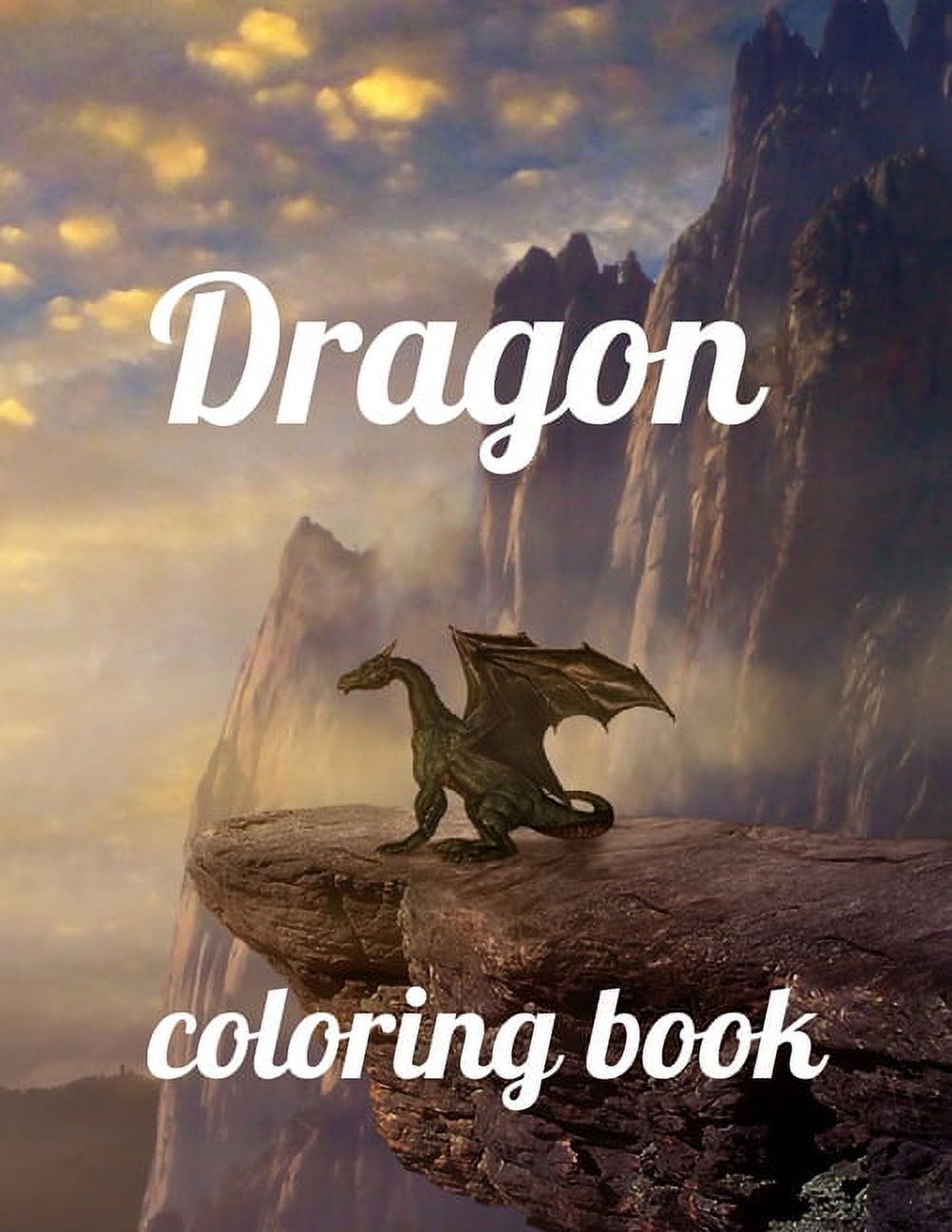 Dragon coloring book: A Coloring Book of 35 Unique Stress Relief dragon ...