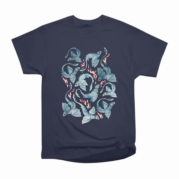 Dragon fire blue T-Shirt Tee Gift For Him Merch For Her Apparel For ...
