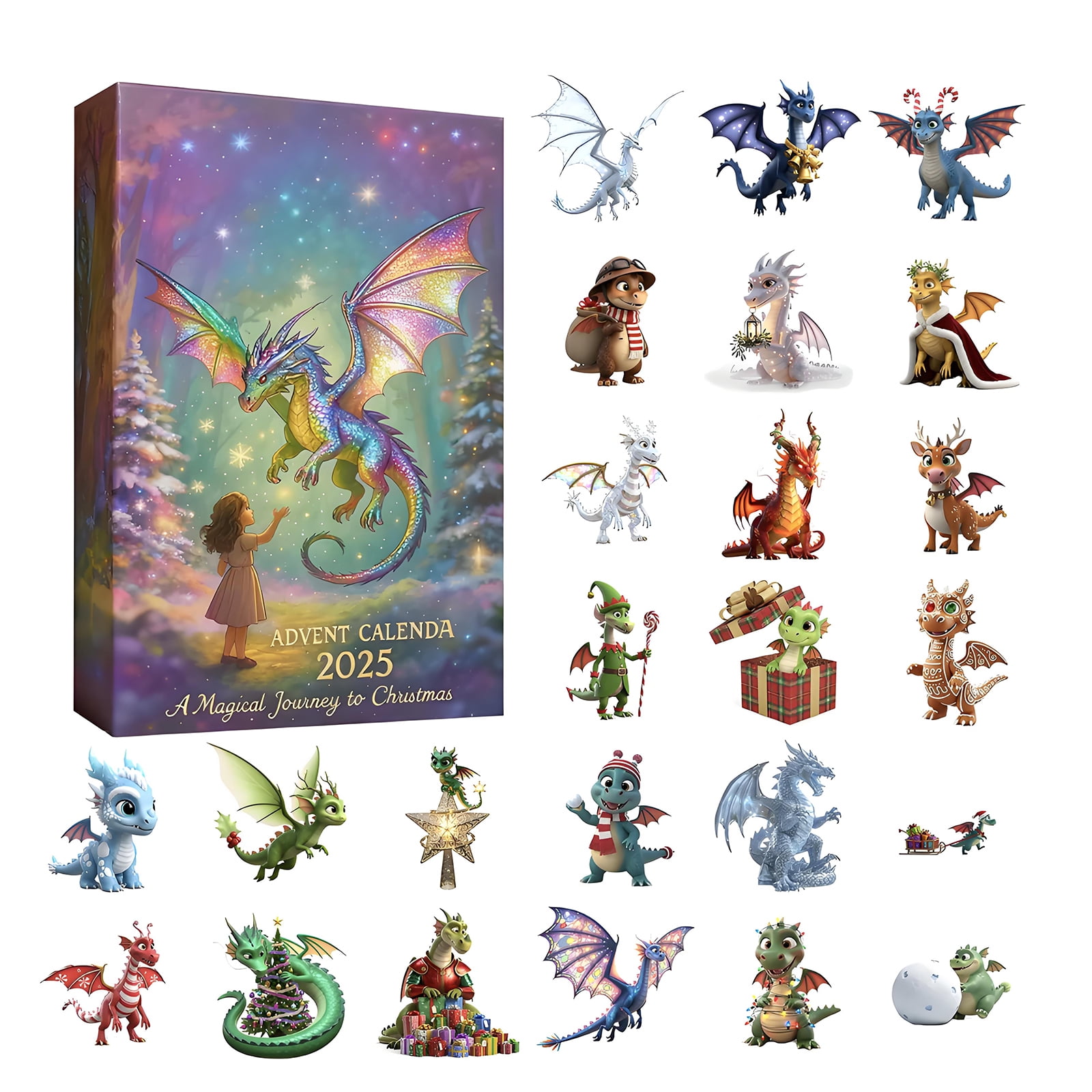 The Dragon in the forest Advent Calendar 2025, 24 Days Dragon Ornaments ...