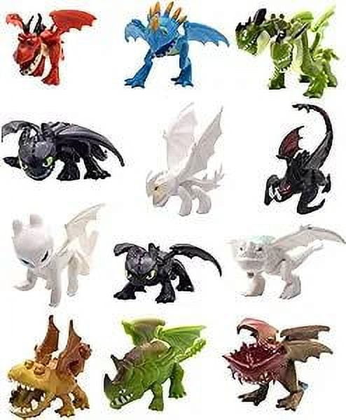 Dragon httyd (Set of 12 pcs) / Light Fury, Night Fury (Toothless ...