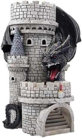 Dragon’s Keep Dice Tower - Hand Painted Dice Rolling Tower Castle with ...
