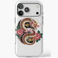 Dragon with Lotus Fantasy Illustration Protective and Compatible iPhone ...