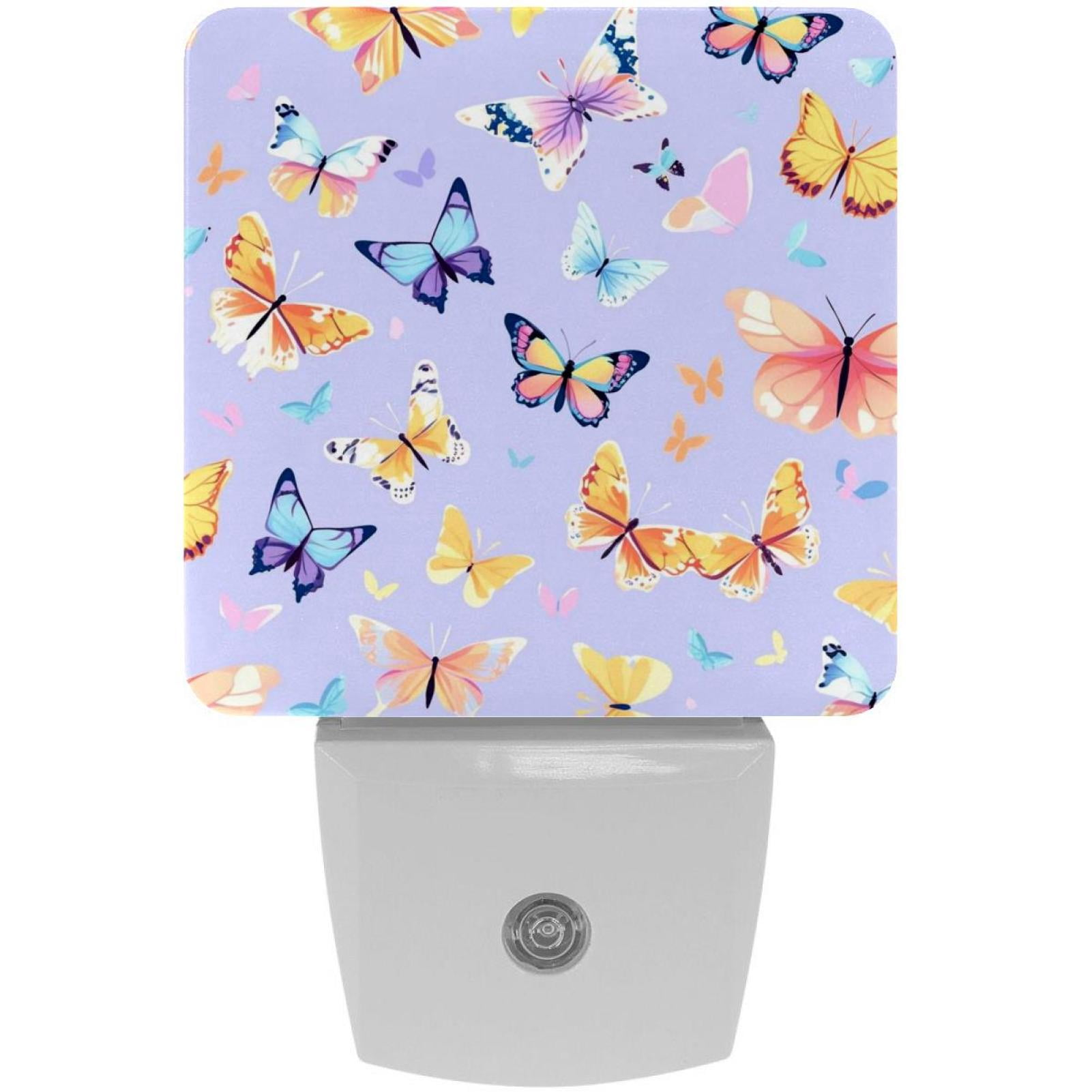 DragonBtu 2 Pack Butterfly LED Night Lights Plug into Wall, Dusk to ...