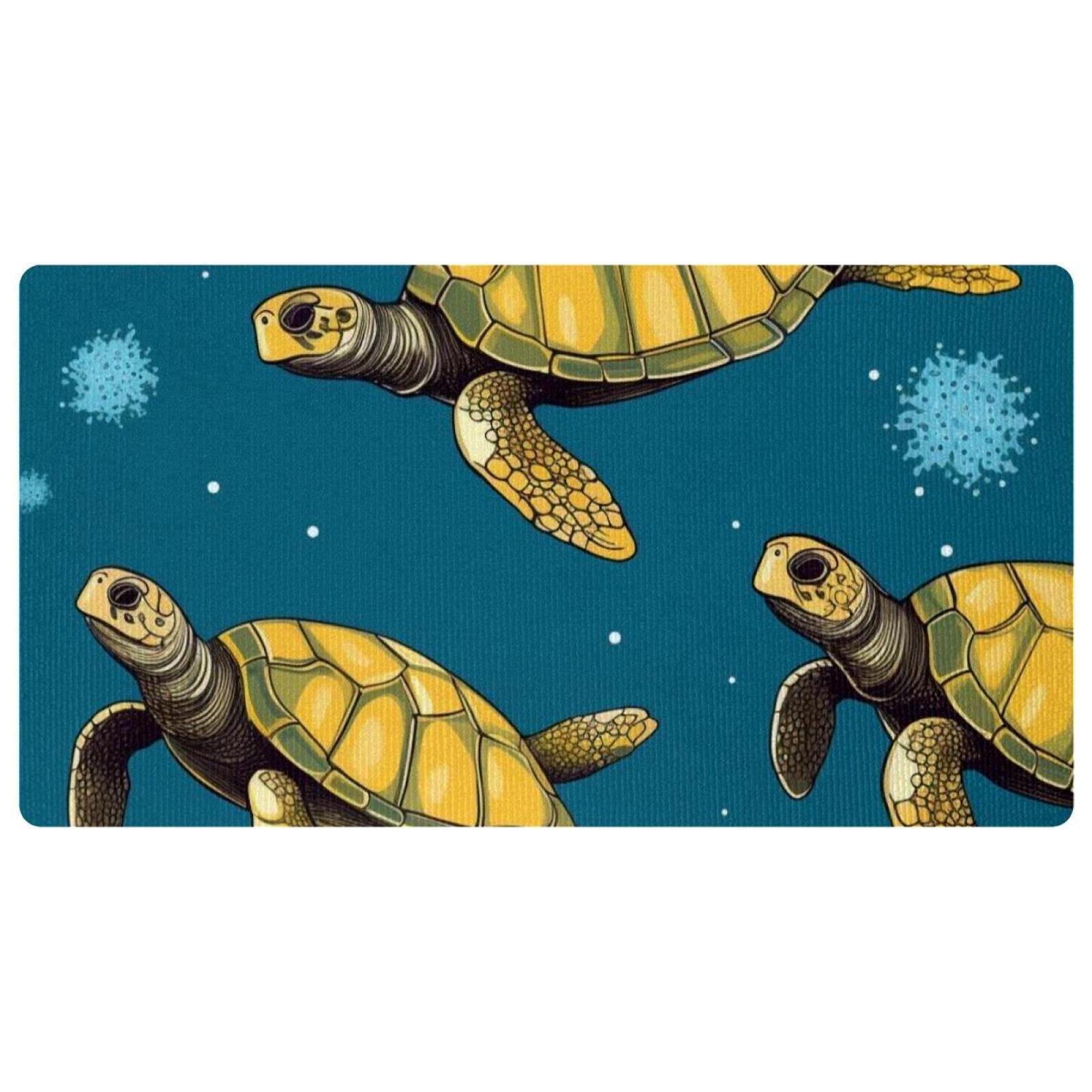 DragonBtu Anti Fatigue Mats for Kitchen Floor, Sea Turtles Seamless ...