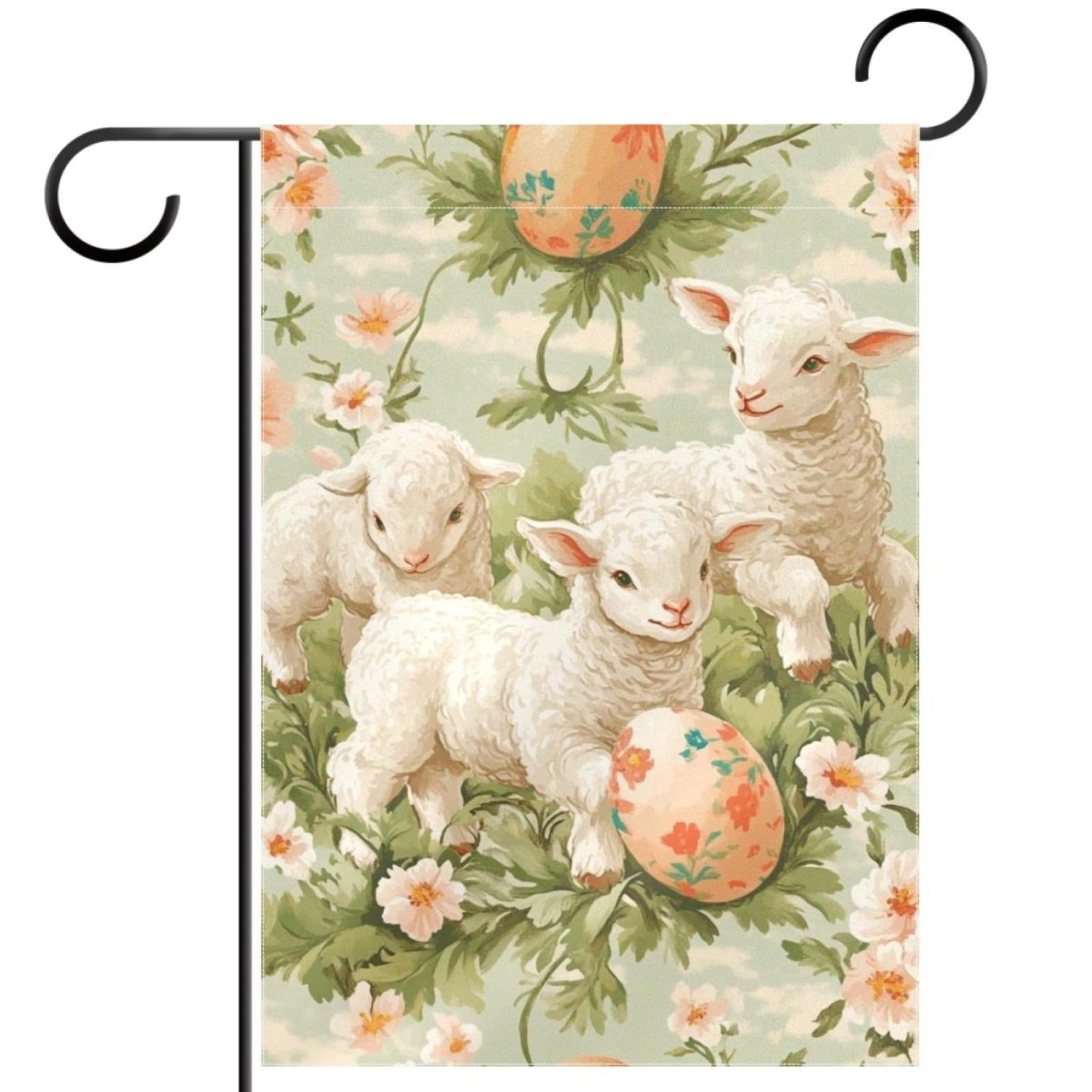 DragonBtu Easter Garden Flag, 12" x 18" Waterproof Double Sided ...
