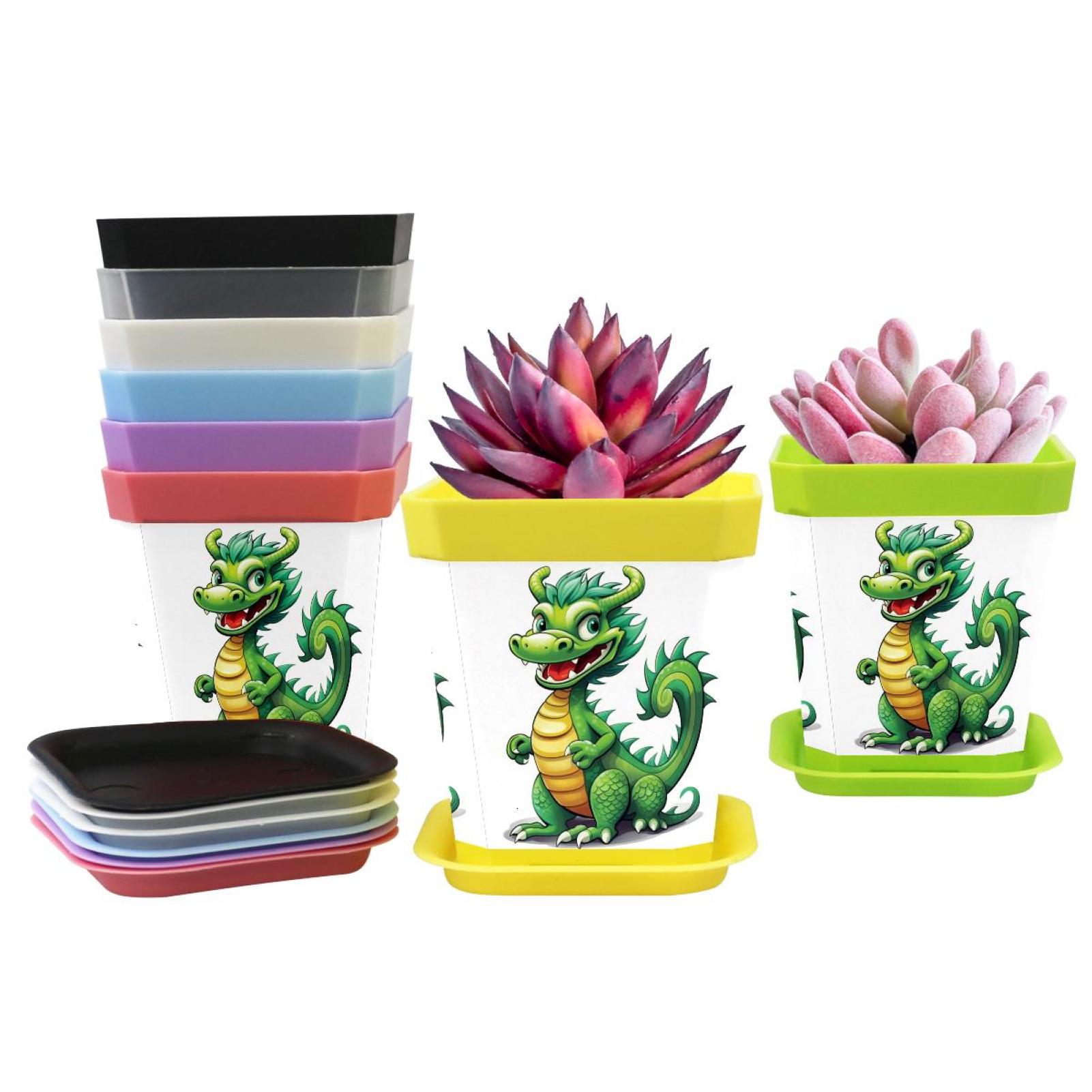 DragonBtu Flower Pots Plastic Planters Indoor Plant Pots, Chinese ...