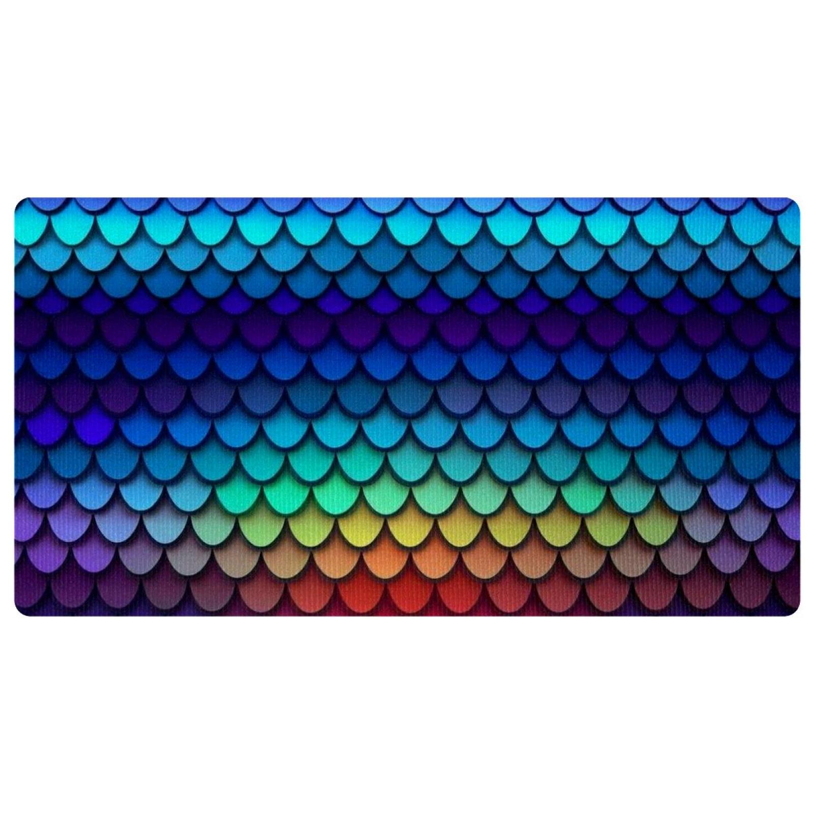 DragonBtu Kitchen Mat Cushioned Anti Fatigue Rug Mermaid Scales ...