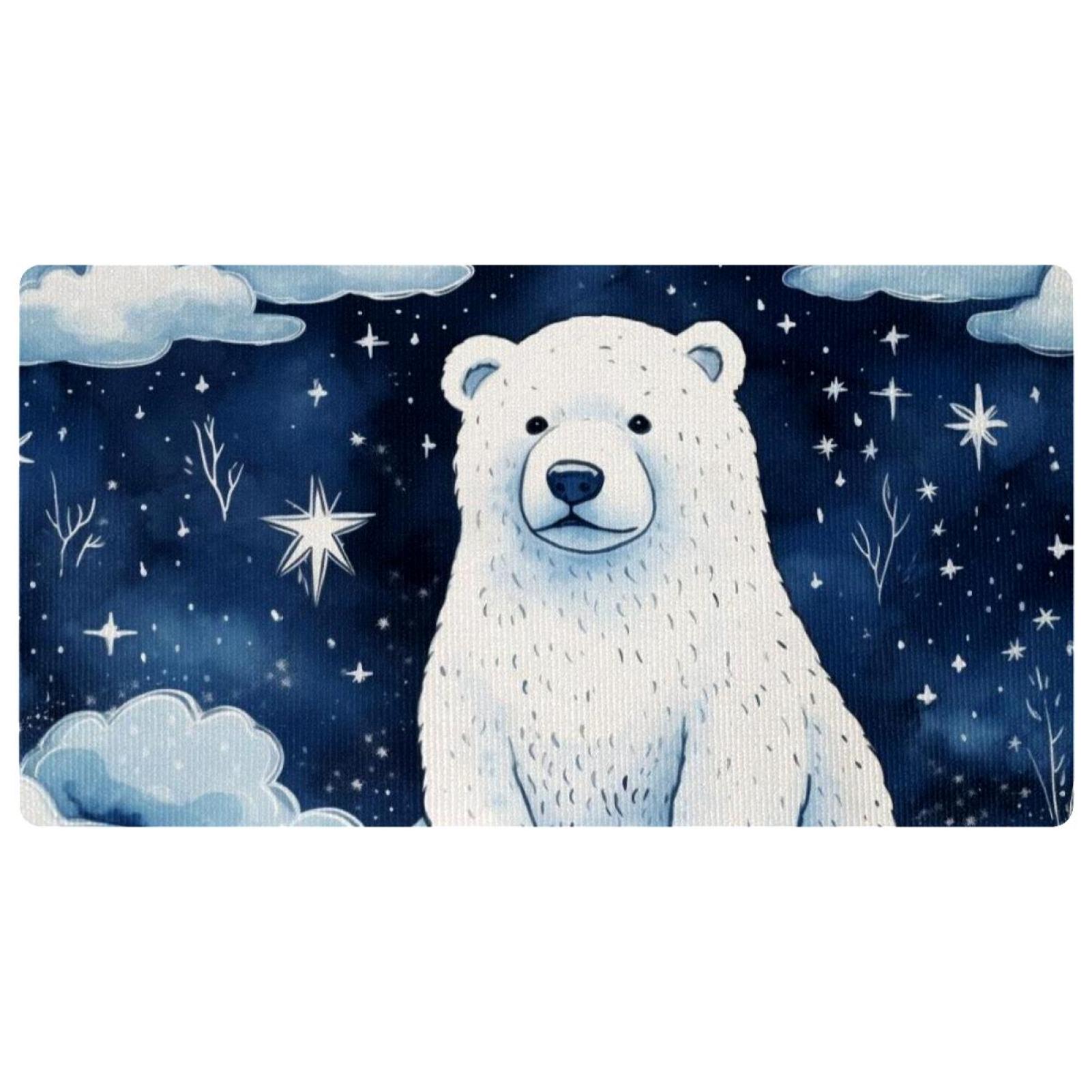 DragonBtu Kitchen Mats with Polar Bear Starry Sky - Anti Fatigue Floor ...