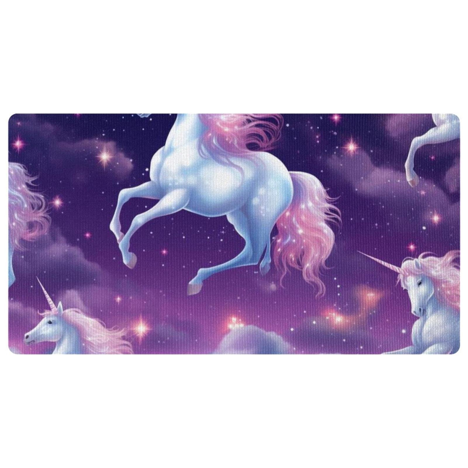 DragonBtu Kitchen Mats with Starry Sky Unicorns Cloud - Anti Fatigue Floor Rug, Non-Slip and ...