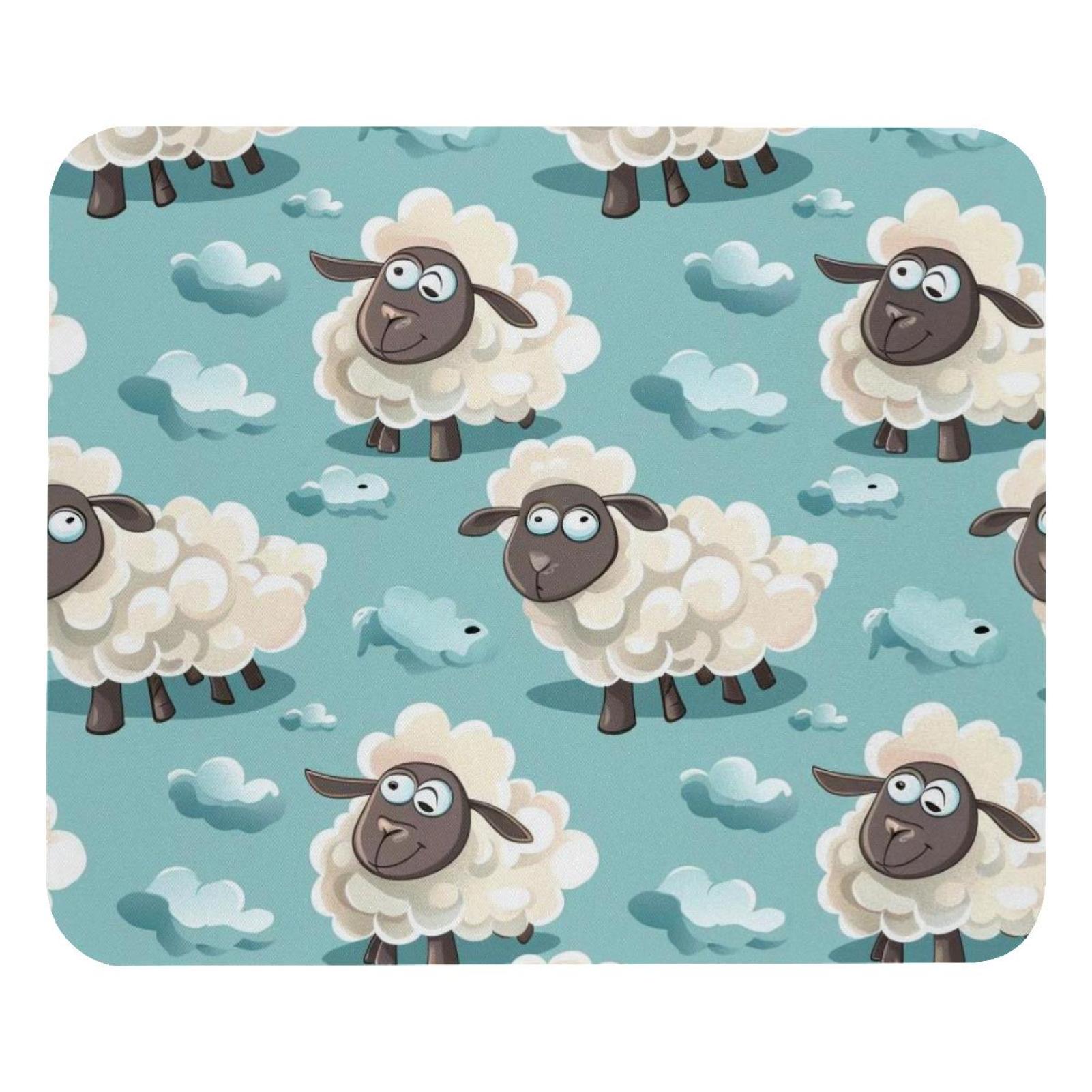 DragonBtu Mouse Pad White Sheep, Small Desk Pad, Desk Mat with Non-Slip ...