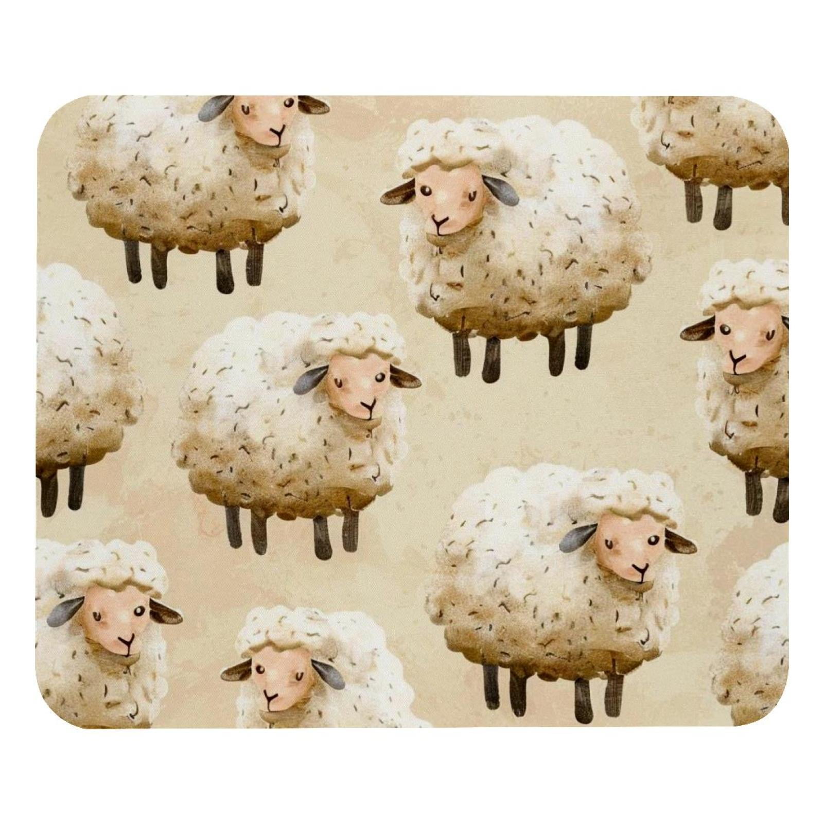 DragonBtu Mouse Pad Yellow Sheep, Small Desk Pad, Desk Mat with Non ...