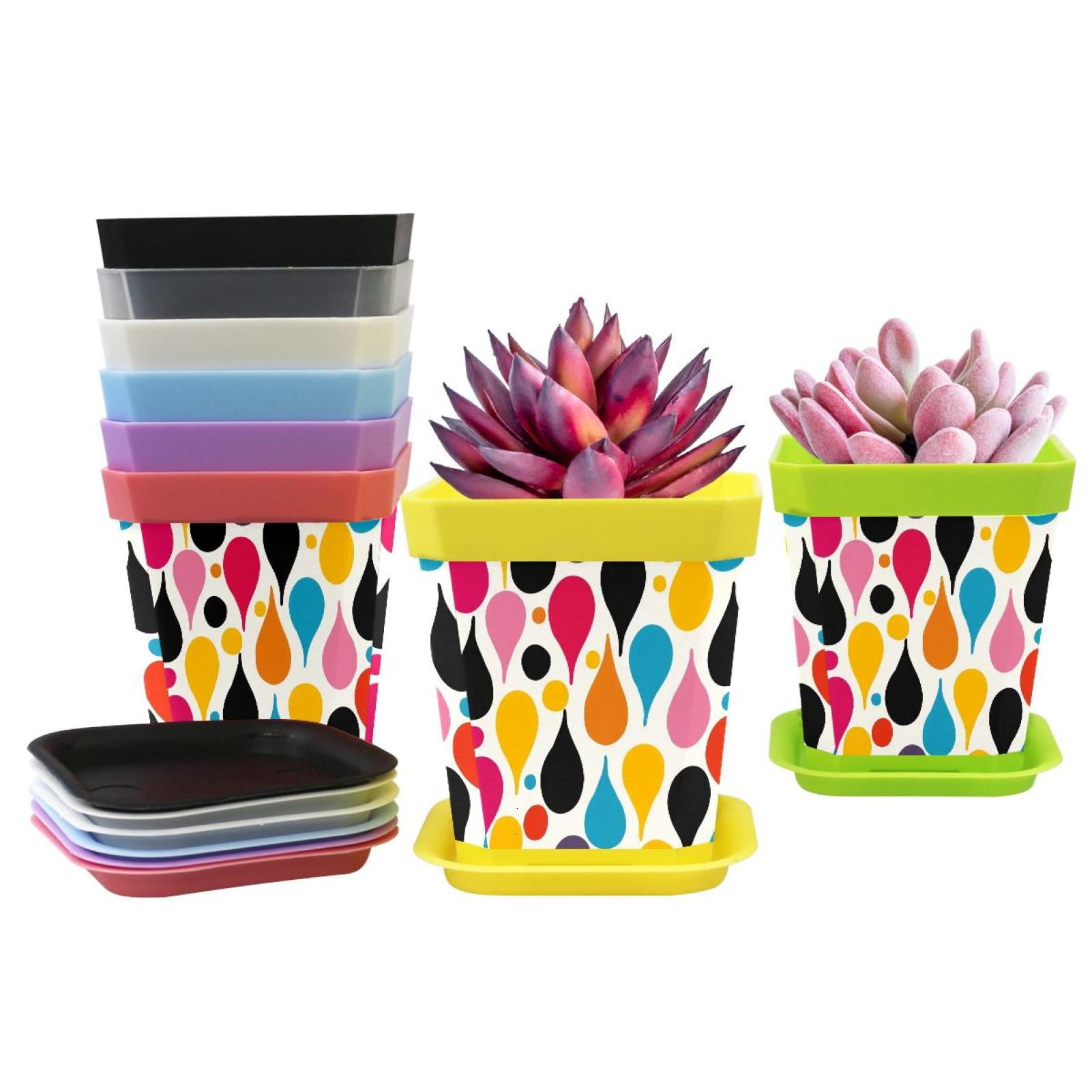 DragonBtu Small Plant Pots, 8 Pack Flower Pots, Planters for Indoor ...