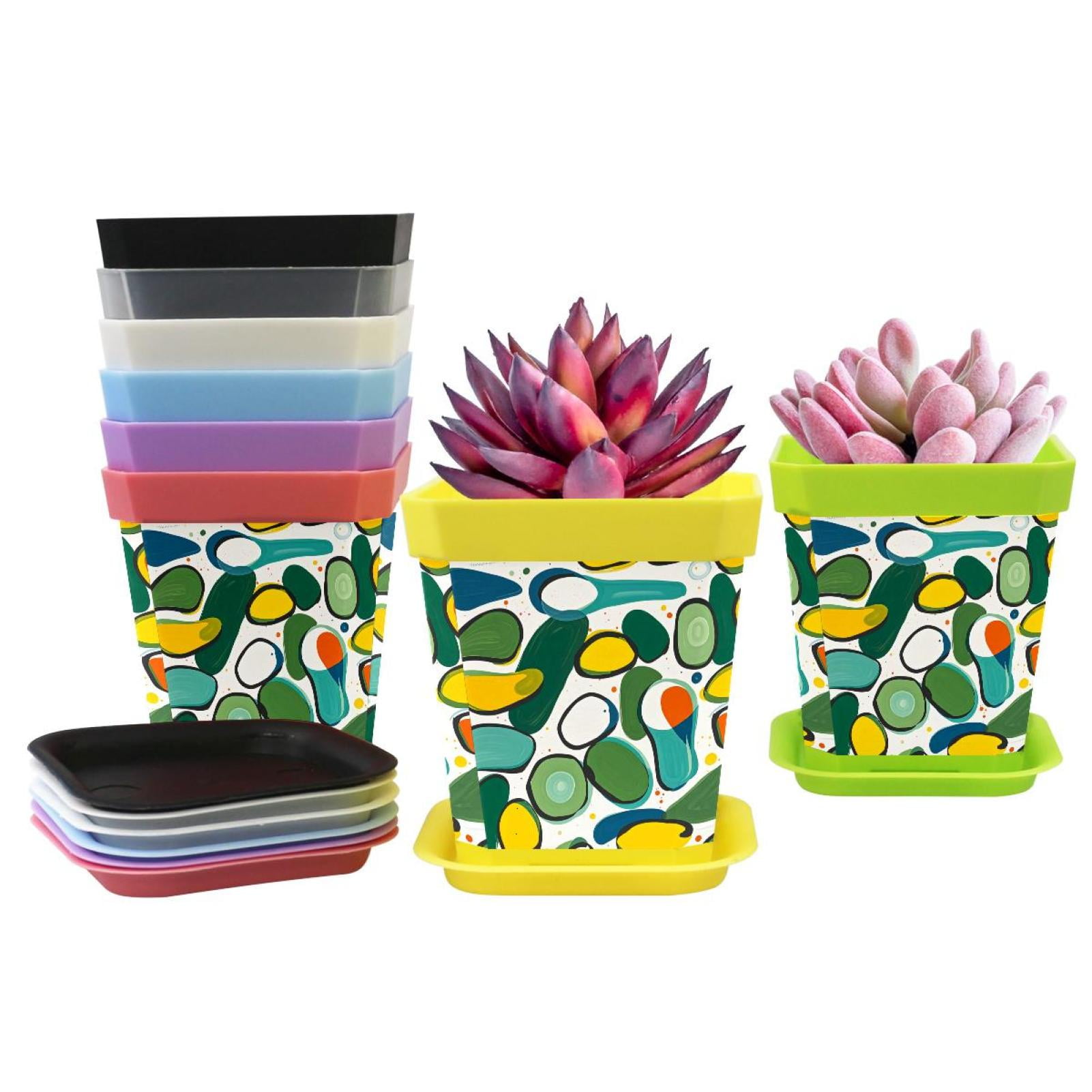 DragonBtu Small Plant Pots, 8 Pack Flower Pots, Planters for Indoor ...