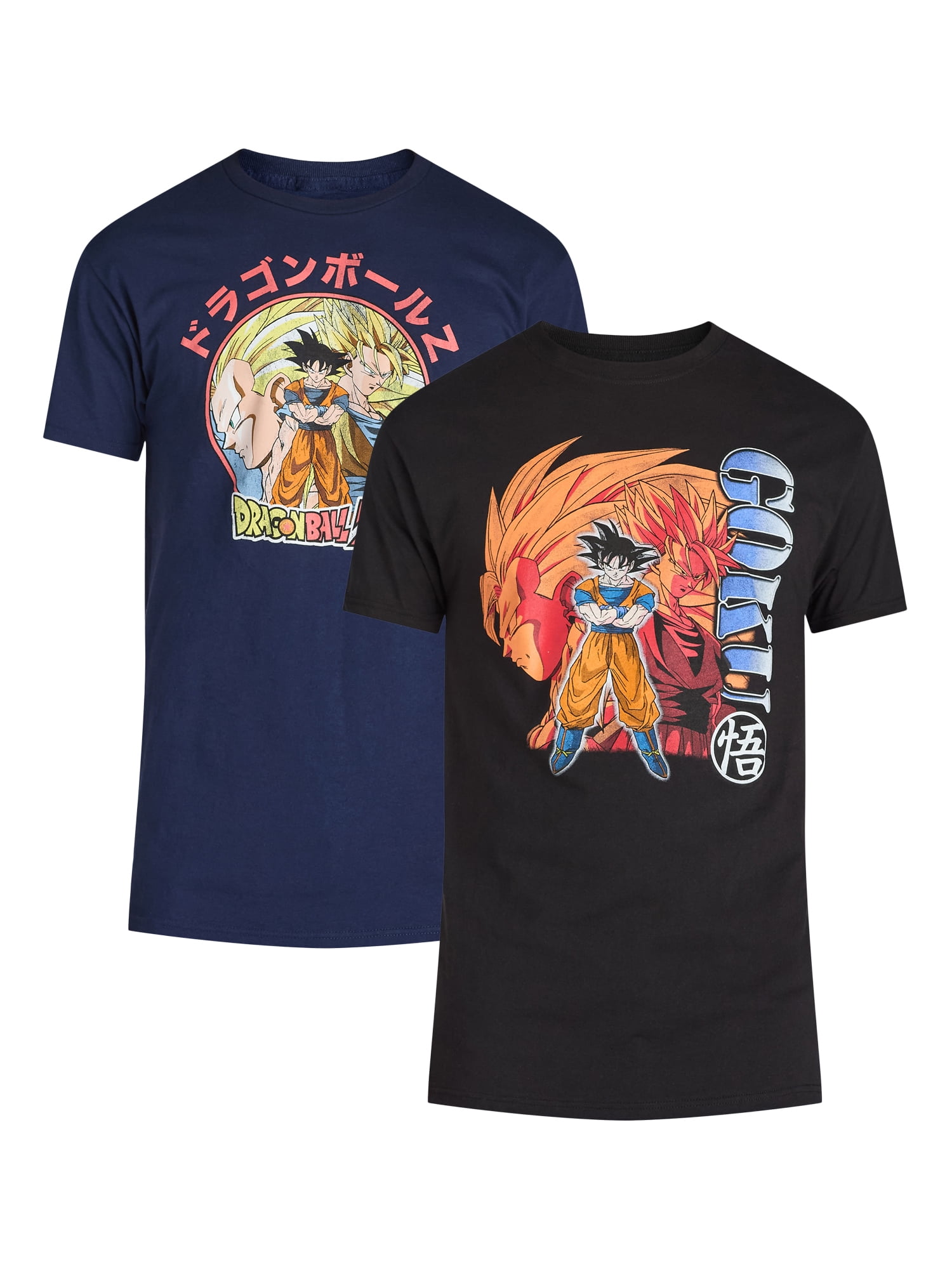 Dragon Ball Z Men's & Big Men's Graphic Tees, 2-Pack, Sizes S-3XL ...