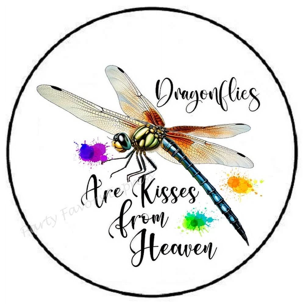 Dragonflies Are Kisses From Heaven Stickers Party Favors Phone Decal ...
