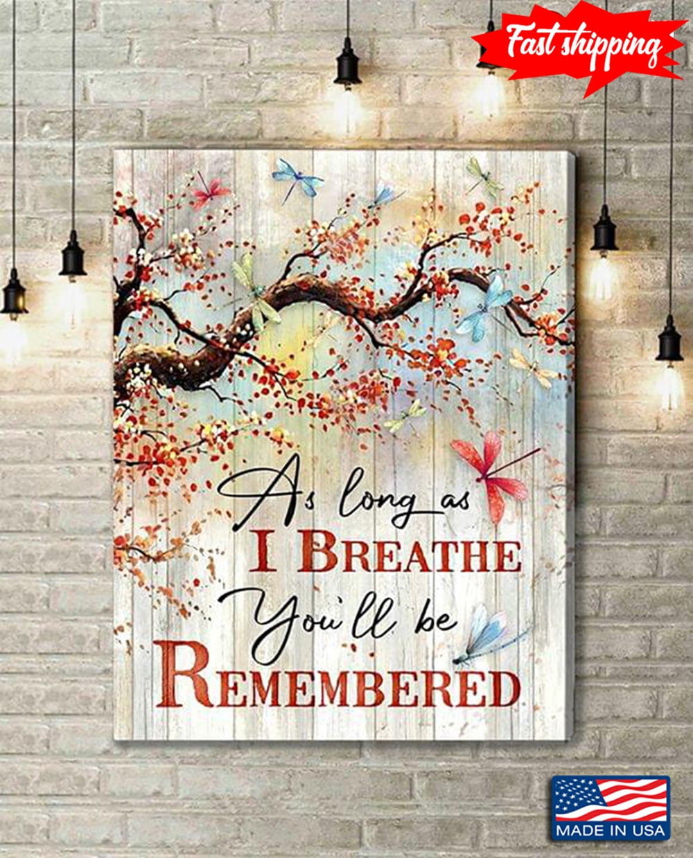 Dragonflies Flying Around Tree With Red Flowers As Long As I Breathe ...