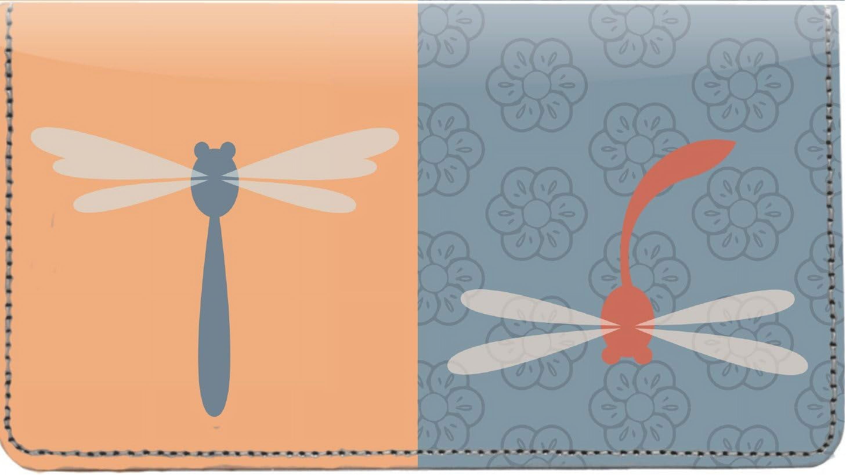 Dragonflies Personal Leather Checkbook Cover for Top Tear Personal ...