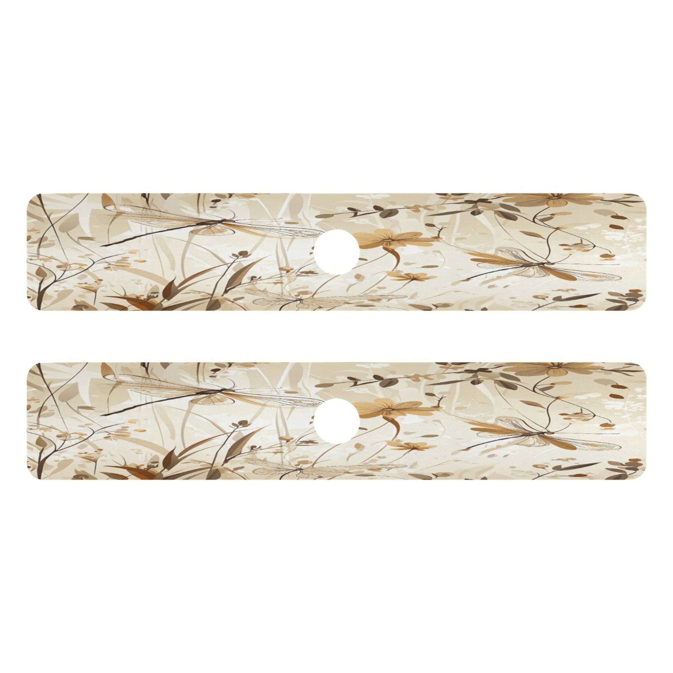 Dragonflies and Flowers Extra Long Silicone Algae Sink Mat 30x5.4in 2 ...