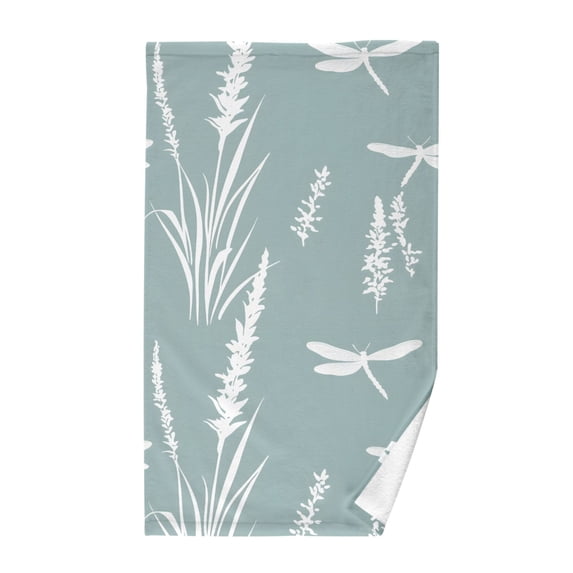 Dragonflies and Grass Bath Towel 100% Cotton Soft Thick High Absorbency ...